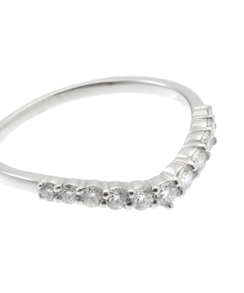 PT950 0.3ct diamond curve ring H&C（リング）｜DECOUVERTE（デクーヴェルト）の通販｜BAYCREW’S STORE