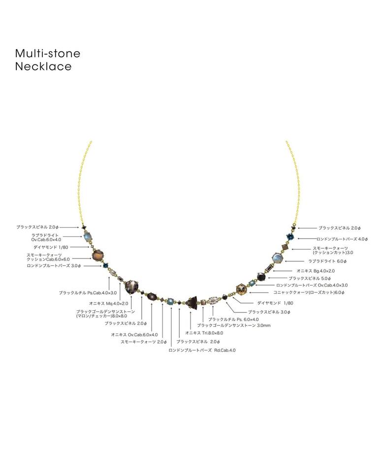 ダークトーンマルチストーンネックレス K10（ネックレス）｜Lilas（リラ）の通販｜BAYCREW’S STORE