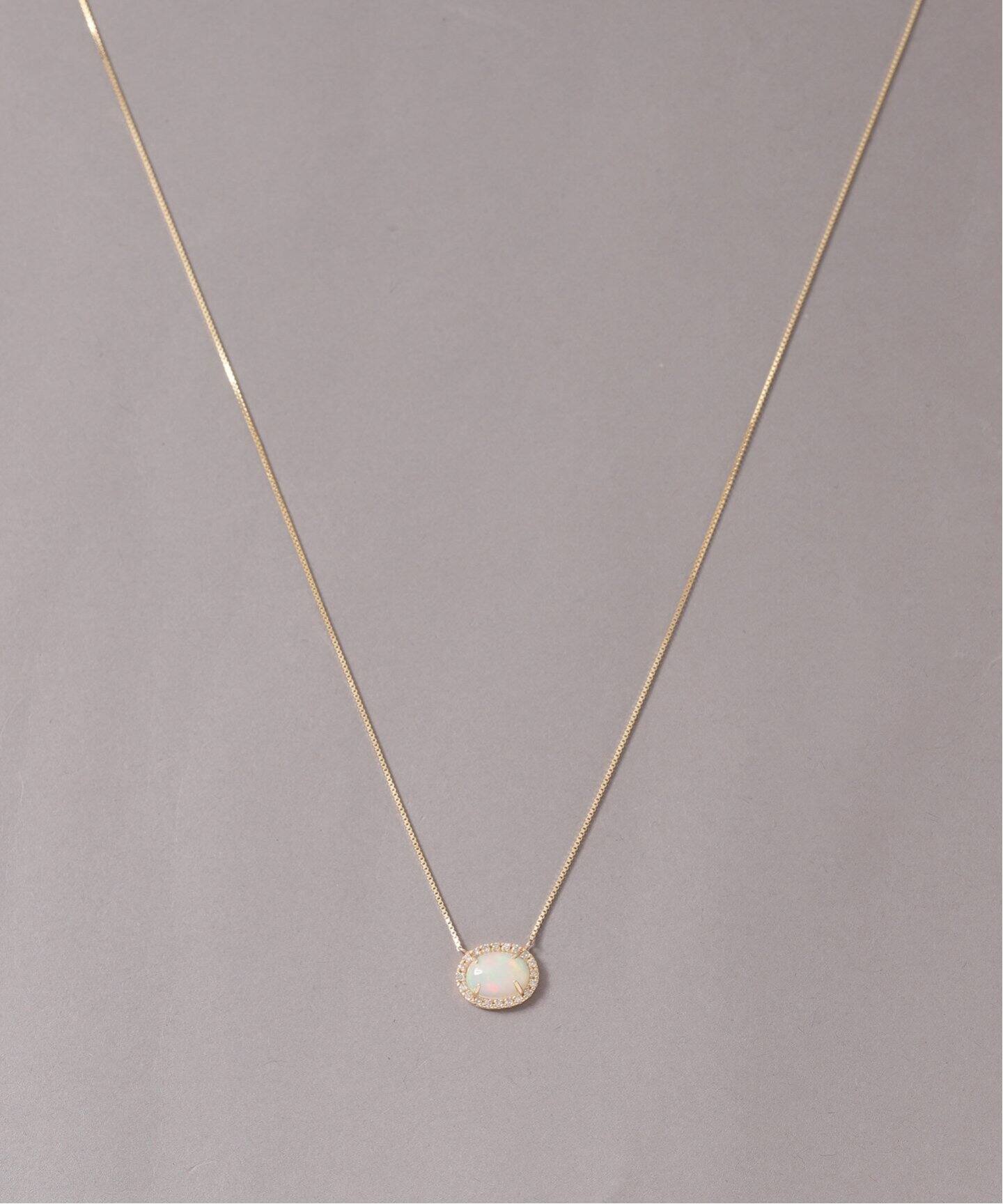 オーバルオパールメレダイヤネックレス K10（ネックレス）｜Lilas（リラ）の通販｜BAYCREW’S STORE