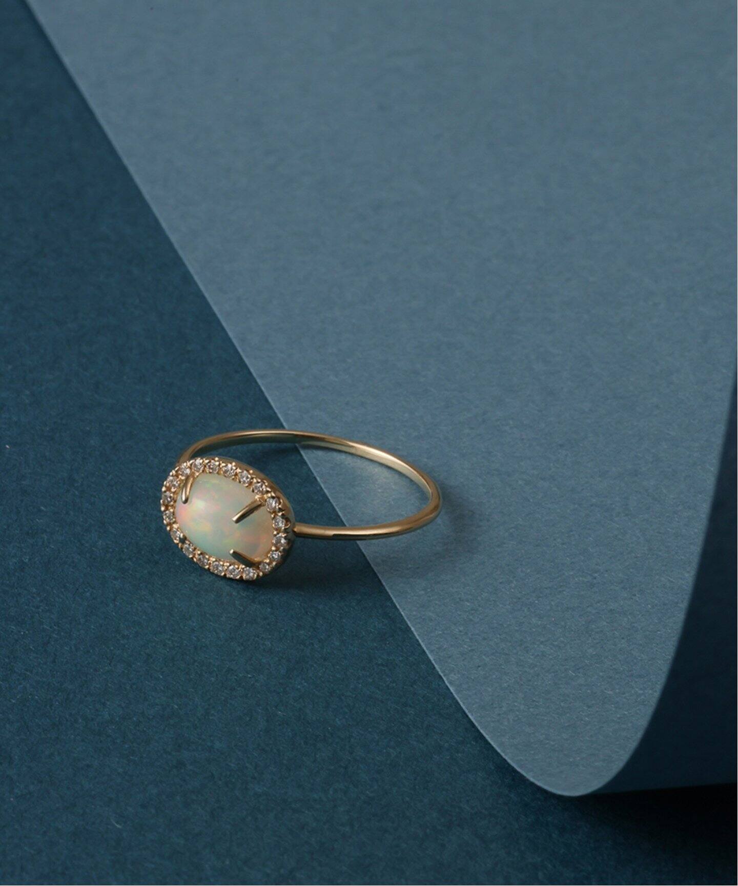 オーバルオパールメレダイヤリング K10（リング）｜Lilas（リラ）の通販｜BAYCREW’S STORE