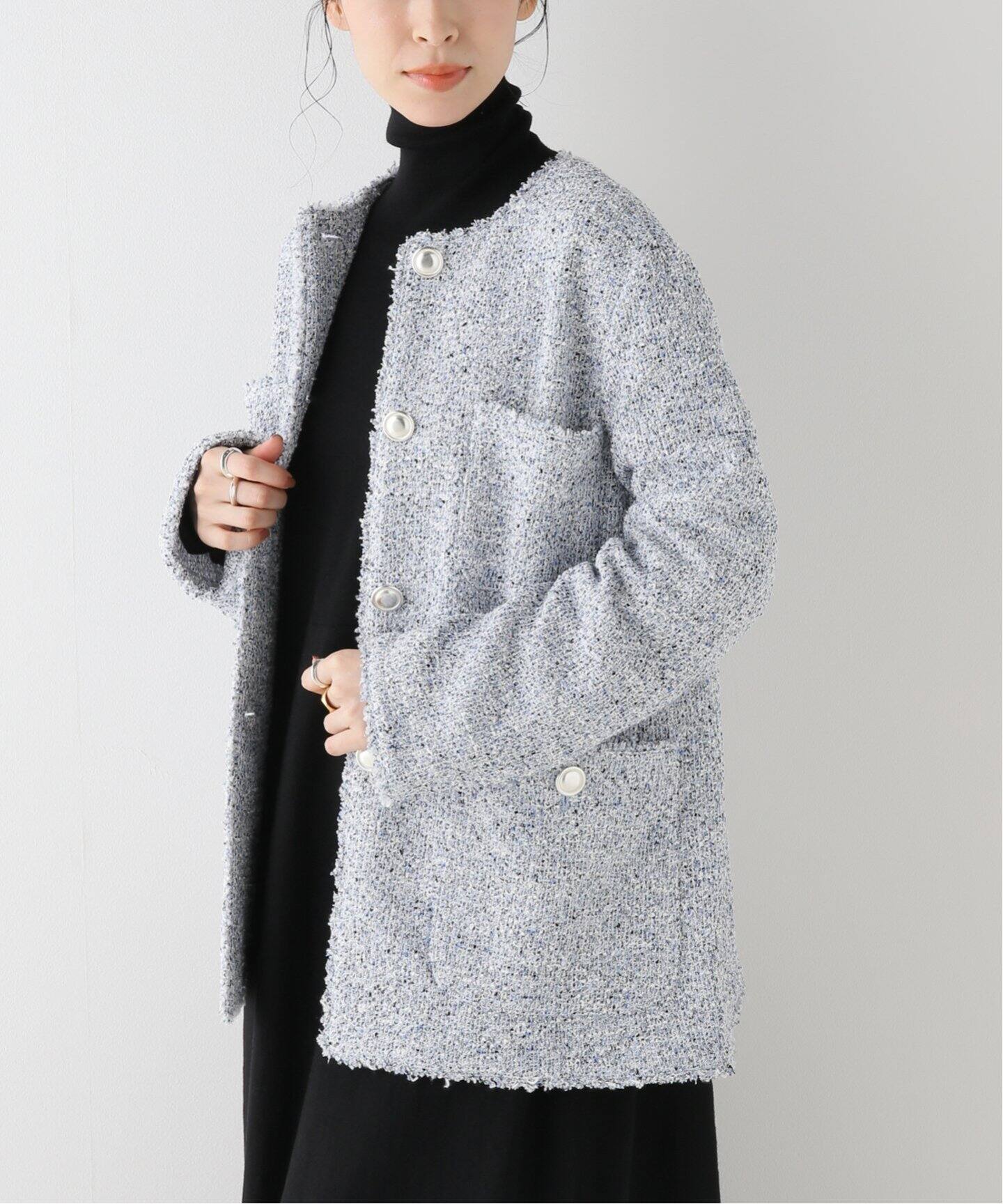 ブークレーツィードジャケット（ノーカラージャケット）｜La Totalite（ラ トータリテ）の通販｜BAYCREW’S STORE