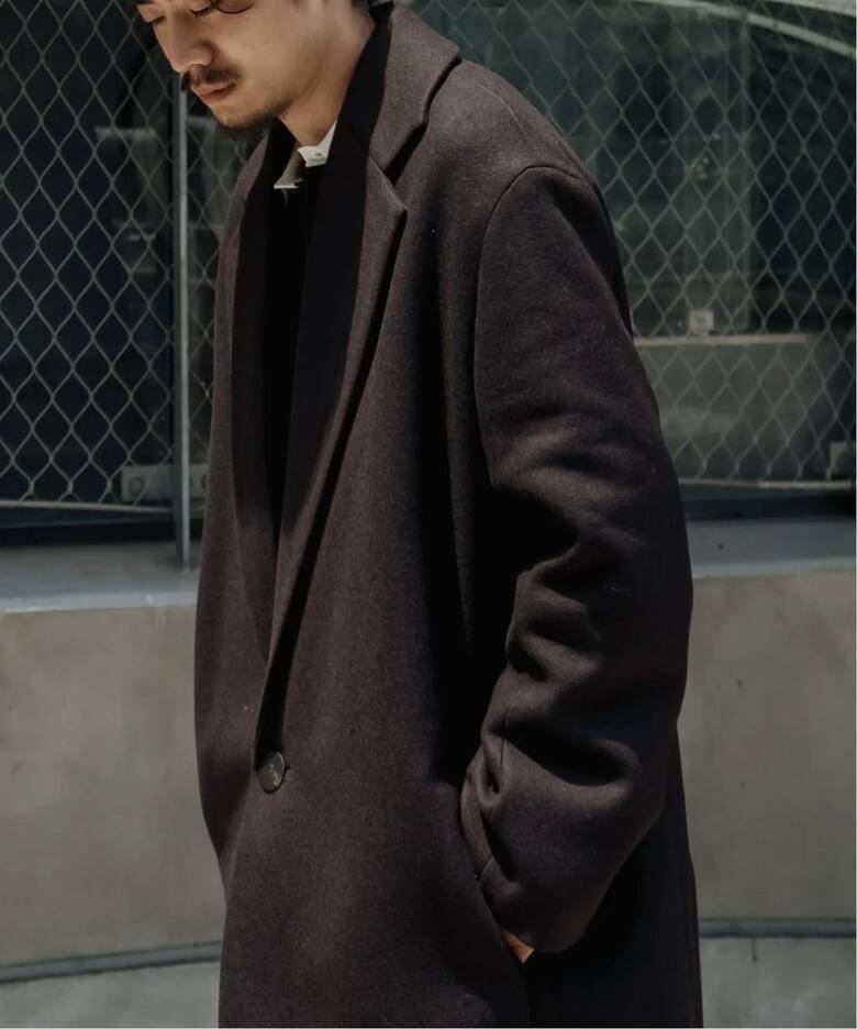 【STUDIO NICHOLSON / スタジオ ニコルソン】NOTCH DROP SHOULDER OVERCOAT（チェスターコート ...
