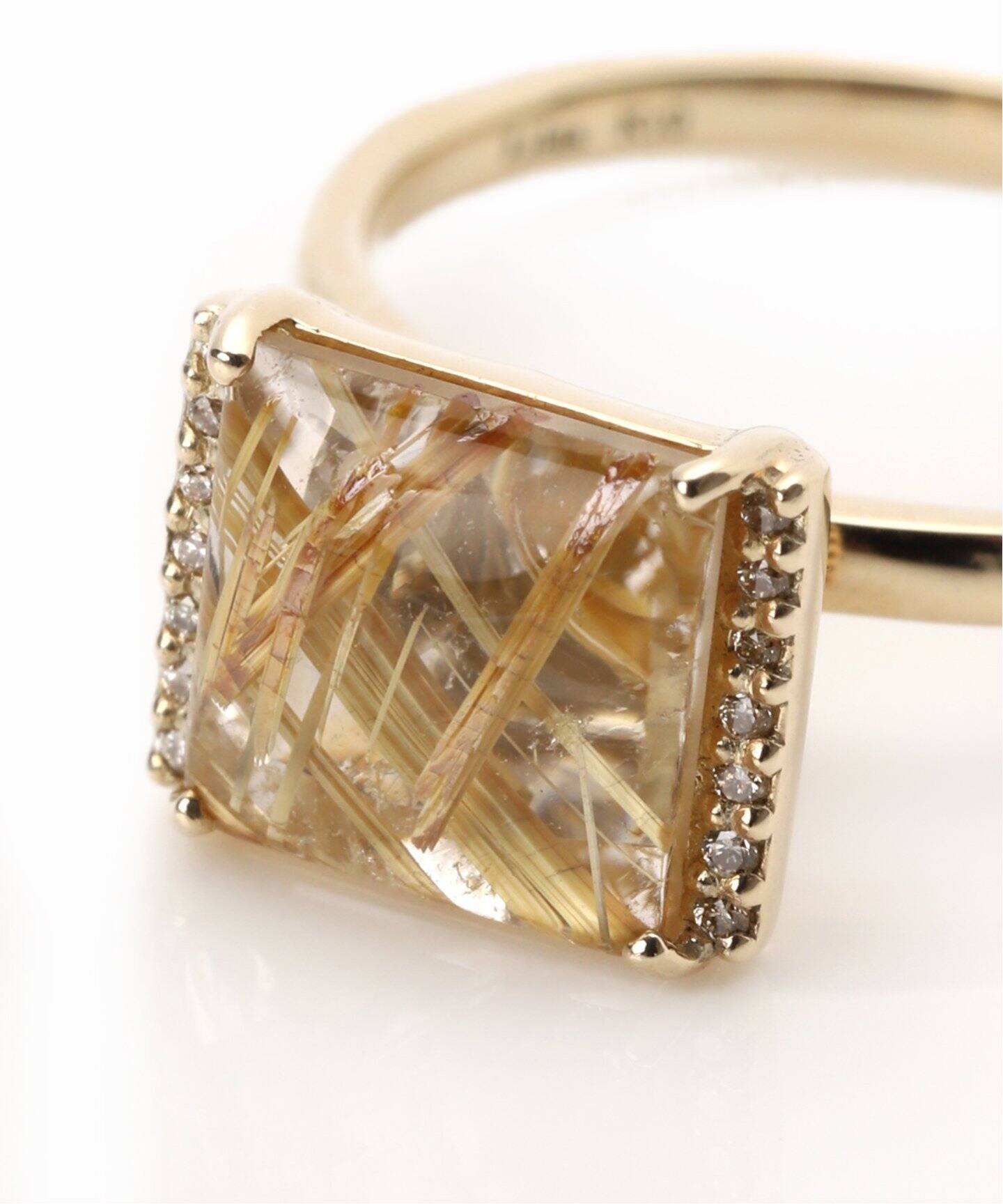 ルチルクォーツバフトップカットダイヤリング K10（リング）｜Lilas（リラ）の通販｜BAYCREW’S STORE