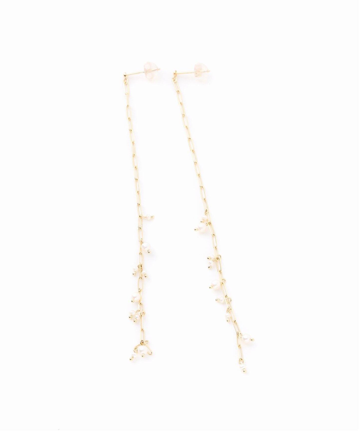 ランダムパールペーパークリップチェーンピアス K10（両耳）（ピアス（両耳用））｜Lilas（リラ）の通販｜BAYCREW’S STORE