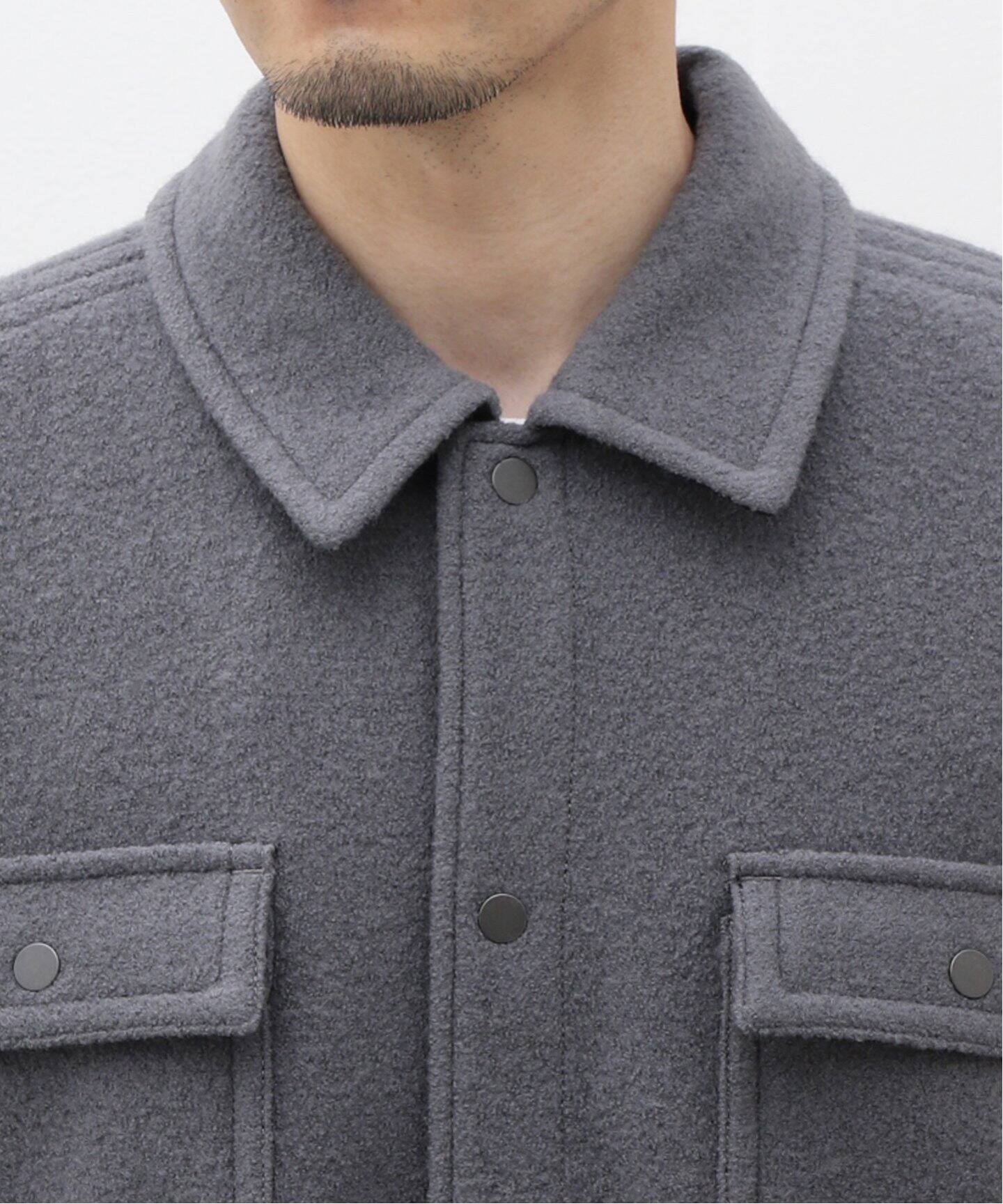 BOILED WOOL WARDEN OVERSHIRT（ボア・フリース）｜REIGNING CHAMP（レイニングチャンプ）の通販 ...