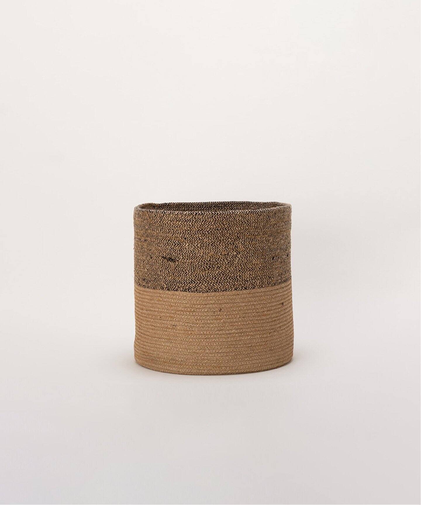 POT COVER JUTE BASKET 2TONE 18 ジュートバスケット 2トーン（フラワーベース／グリーン）｜JOURNAL ...