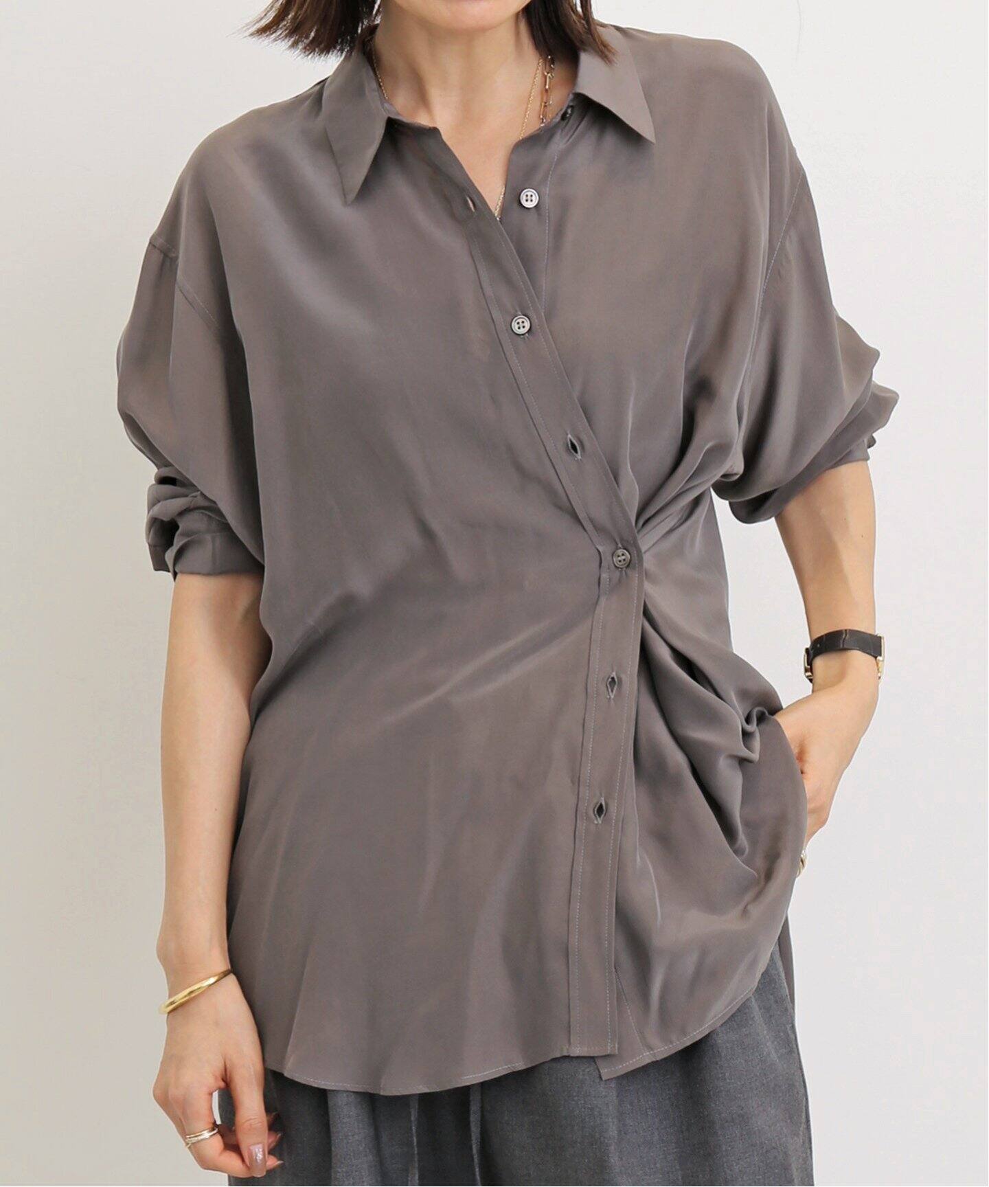 RAYON/SILK 2WAY SHIRTS（シャツ／ブラウス）｜L'Appartement（アパルトモン）の通販｜BAYCREW’S STORE