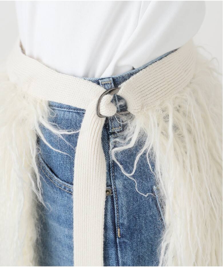 babaco/ババコ Hand Knit Mohair Fur Mini スカート BA01-TG46（その他スカート）｜IENA（イエナ）の ...