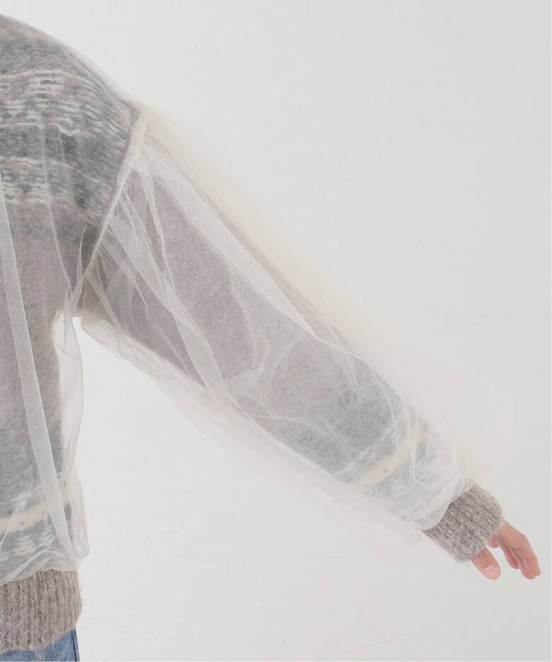 CHIKA KISADA TULLE COVER PULL OVER CK-24236B：ニット（ニット／セーター）｜CITYSHOP（シティ ...