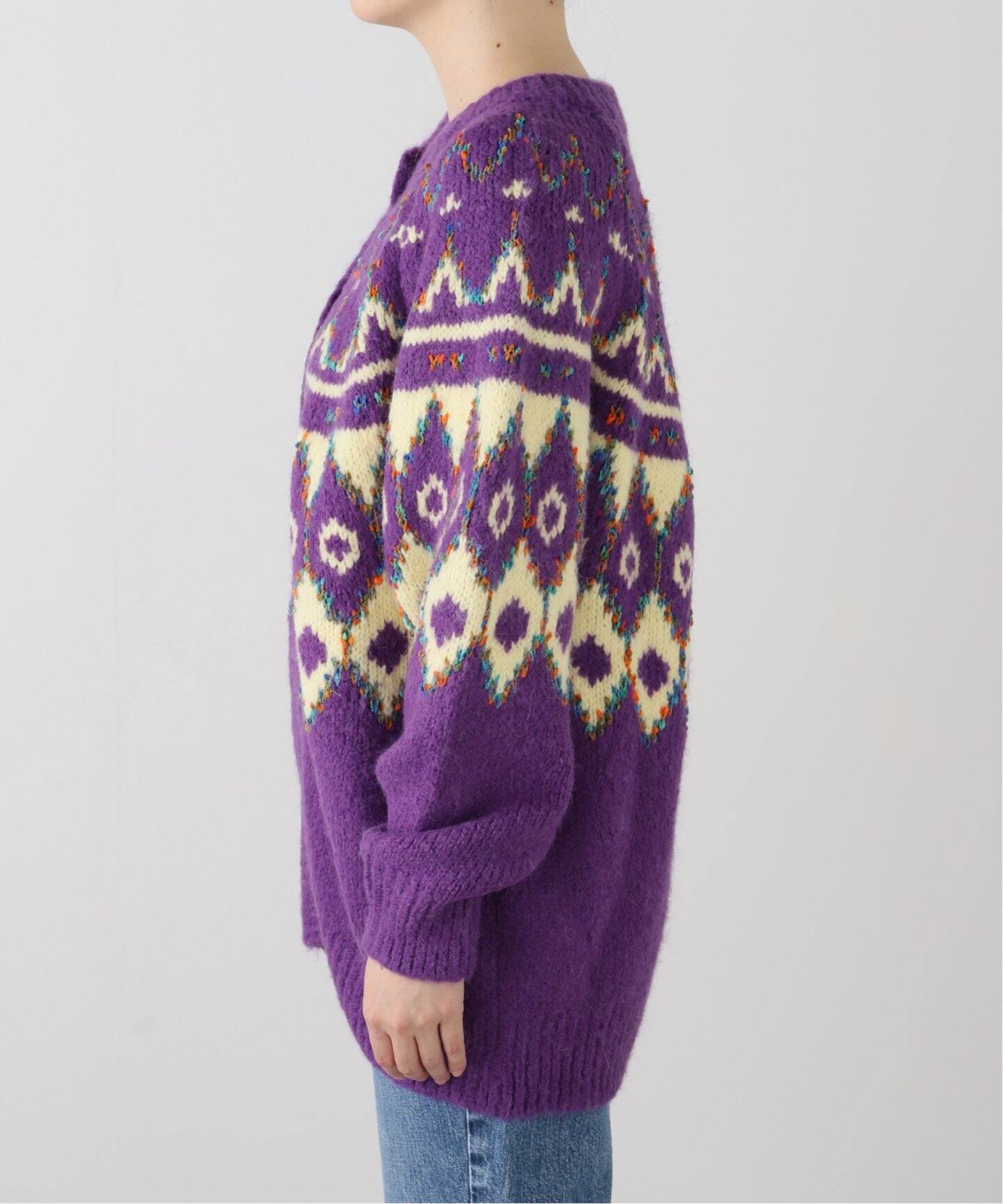 GREEN BUTTER/グリーンバター】Alpaca Nordic Cardigan（カーディガン