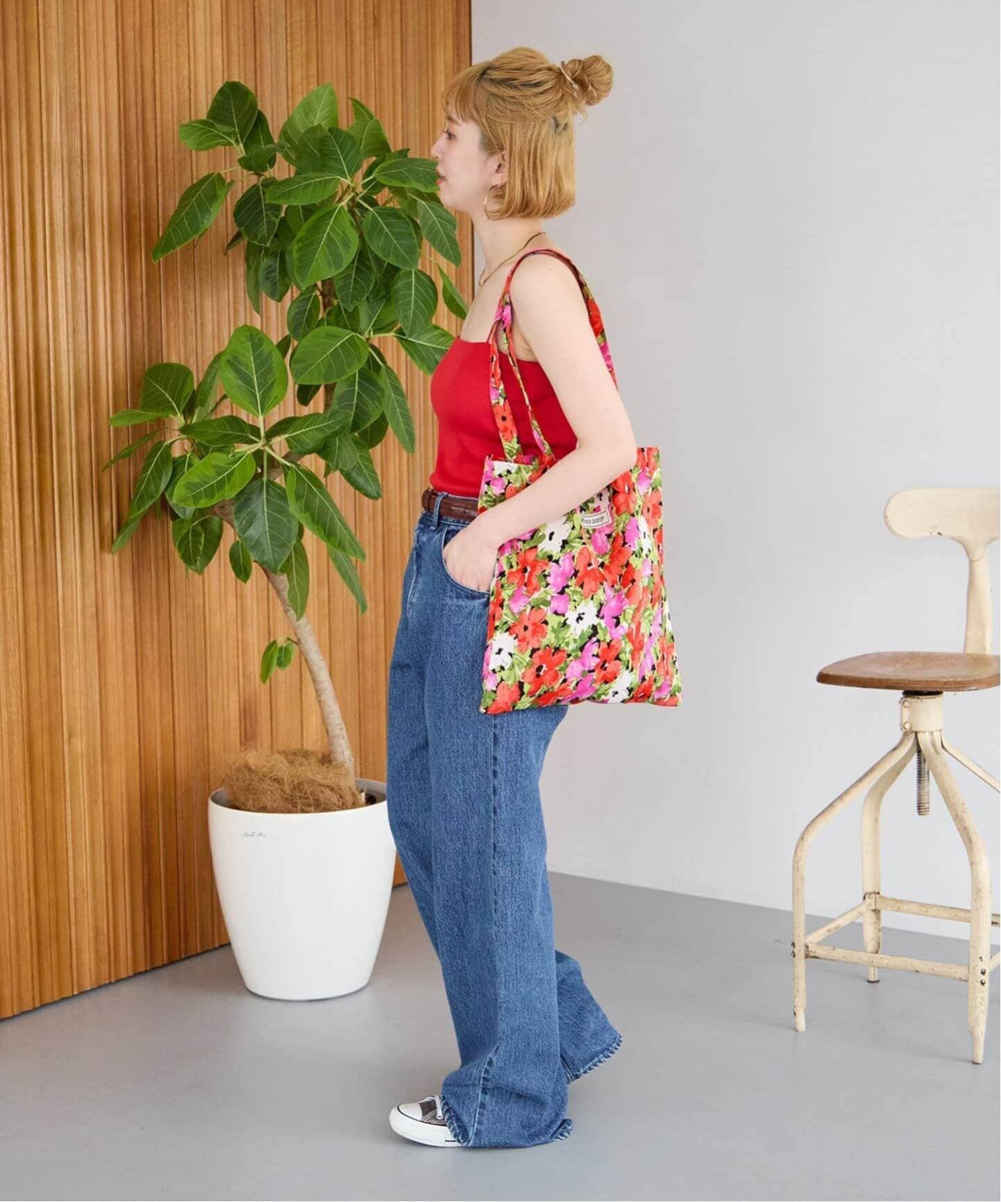 《追加》Gleamy/グリーミー フラワープリントBAG（トートバッグ）｜B.C STOCK（ベーセーストック）の通販｜BAYCREW’S STORE