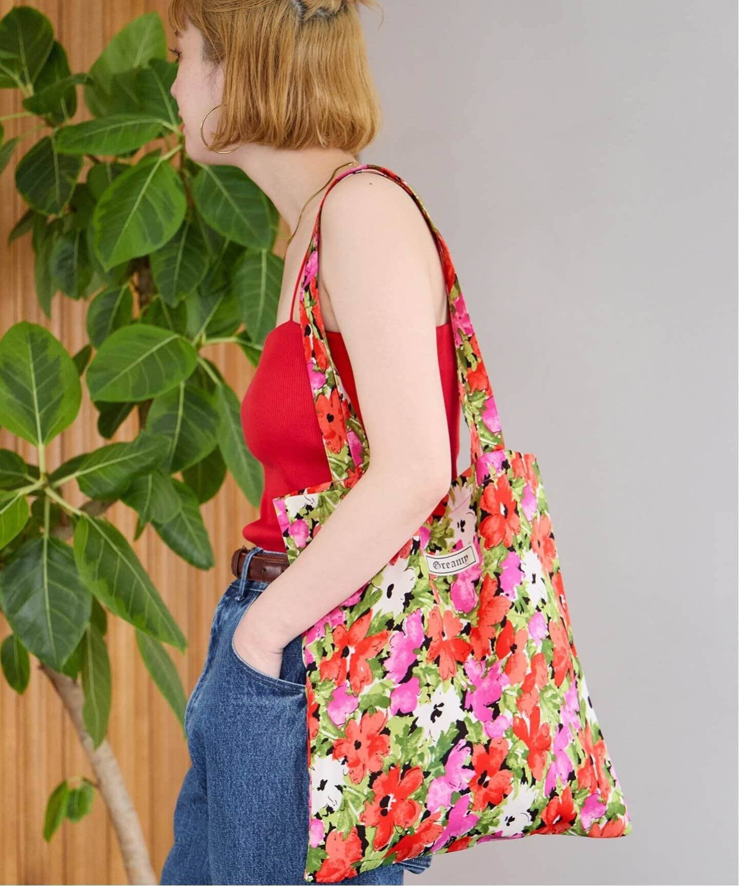 《追加》Gleamy/グリーミー フラワープリントBAG（トートバッグ）｜B.C STOCK（ベーセーストック）の通販｜BAYCREW’S STORE