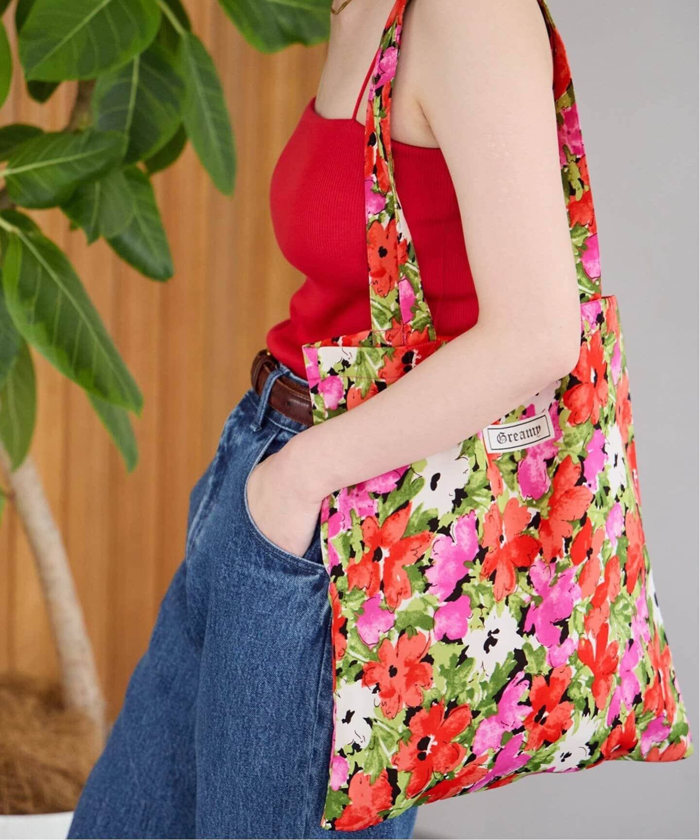 《追加》Gleamy/グリーミー フラワープリントBAG（トートバッグ）｜B.C STOCK（ベーセーストック）の通販｜BAYCREW’S STORE