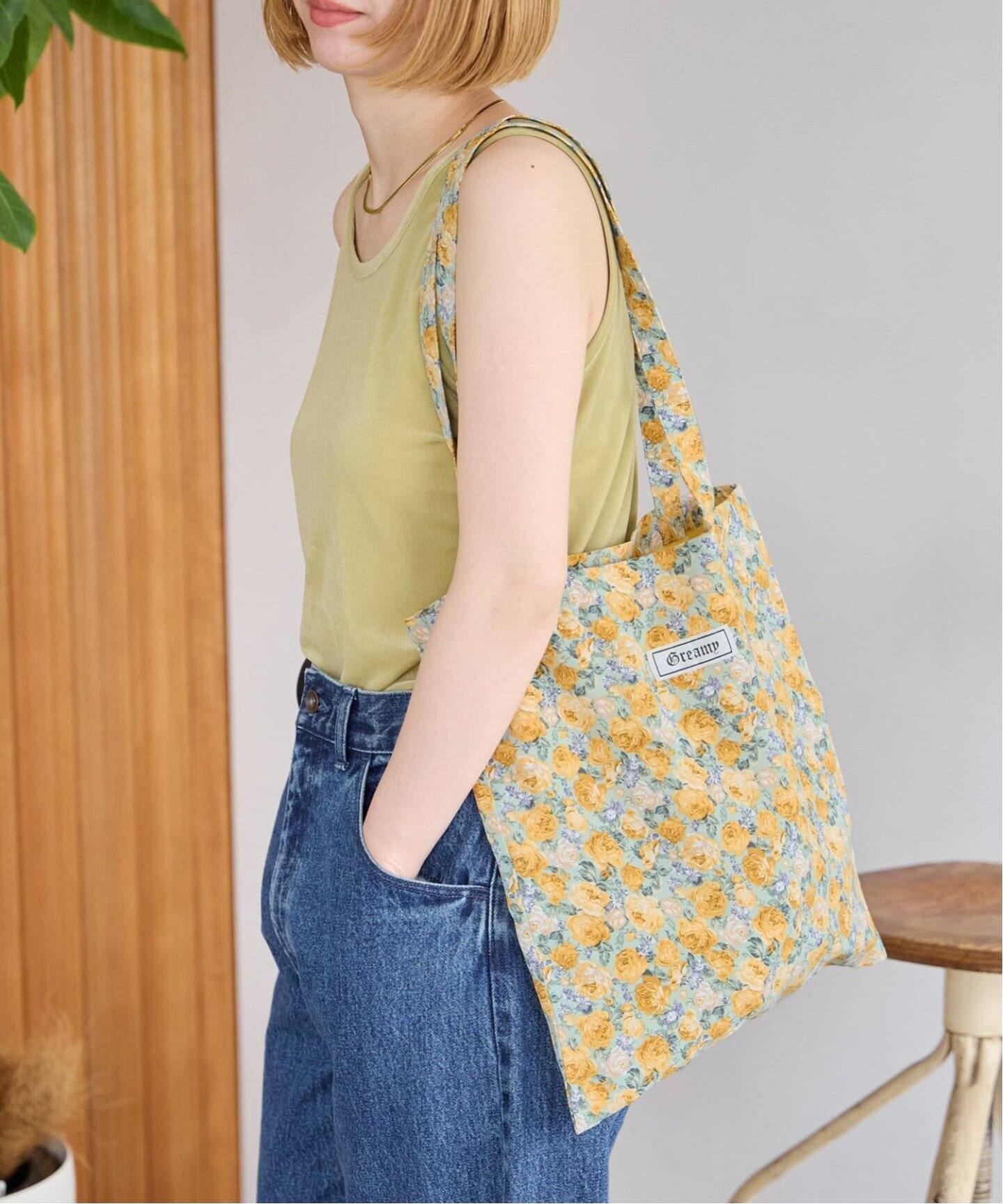 《追加》Gleamy/グリーミー フラワープリントBAG（トートバッグ）｜B.C STOCK（ベーセーストック）の通販｜BAYCREW’S STORE