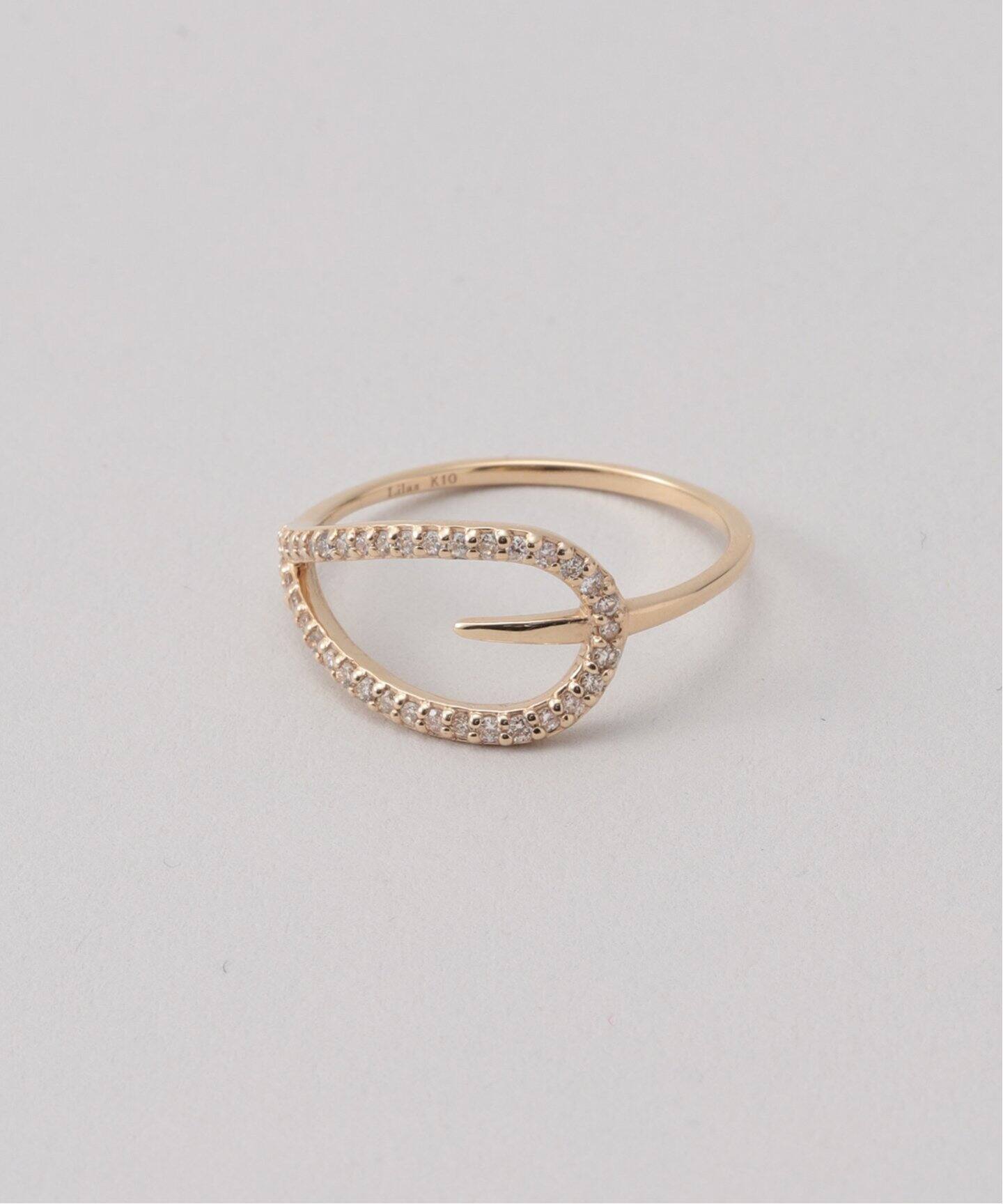 ティアドロップラインダイヤリング K10（リング）｜Lilas（リラ）の通販｜BAYCREW’S STORE