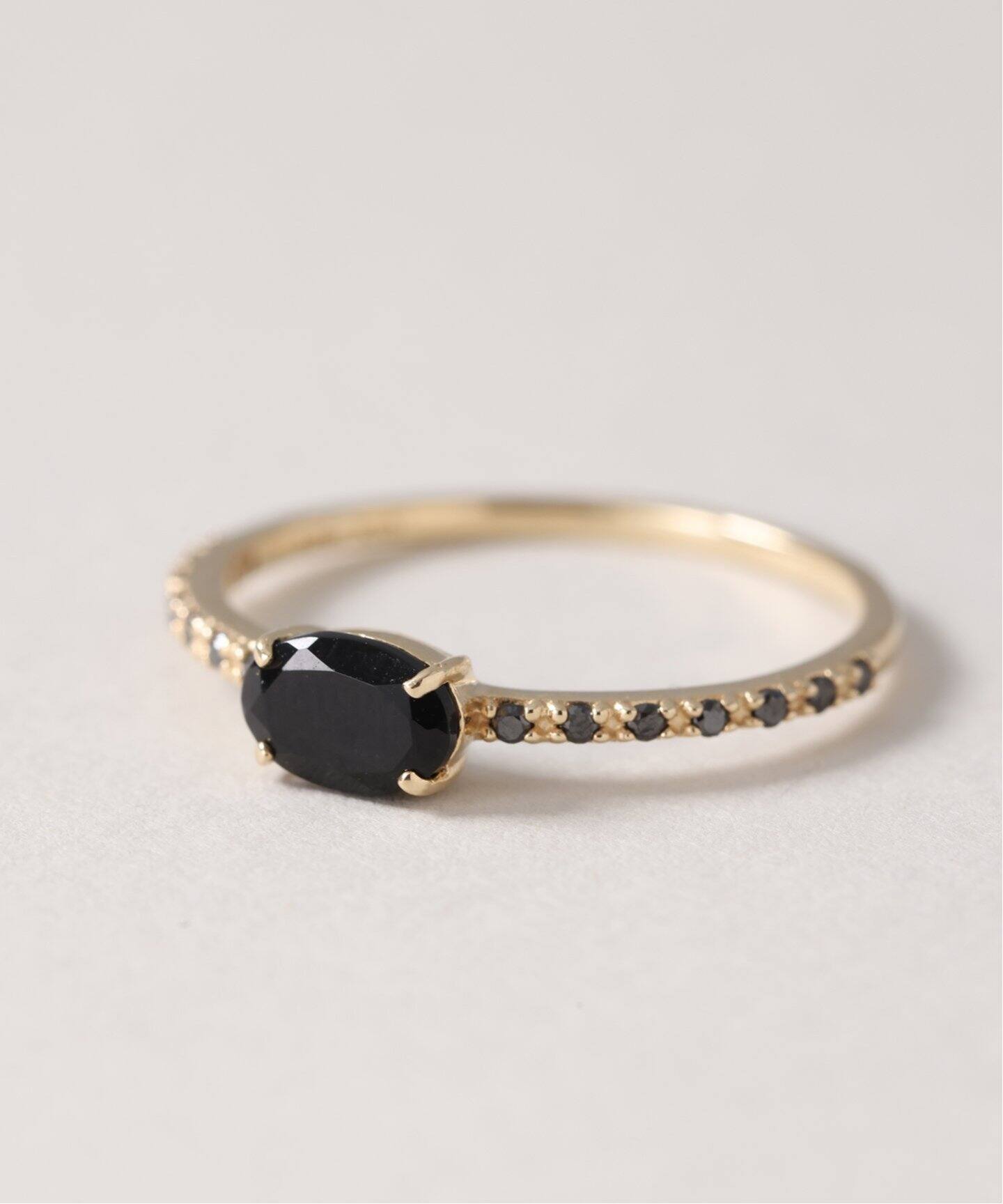 オーバルオニキスメレブラックダイヤリング K10（リング）｜Lilas（リラ）の通販｜BAYCREW’S STORE