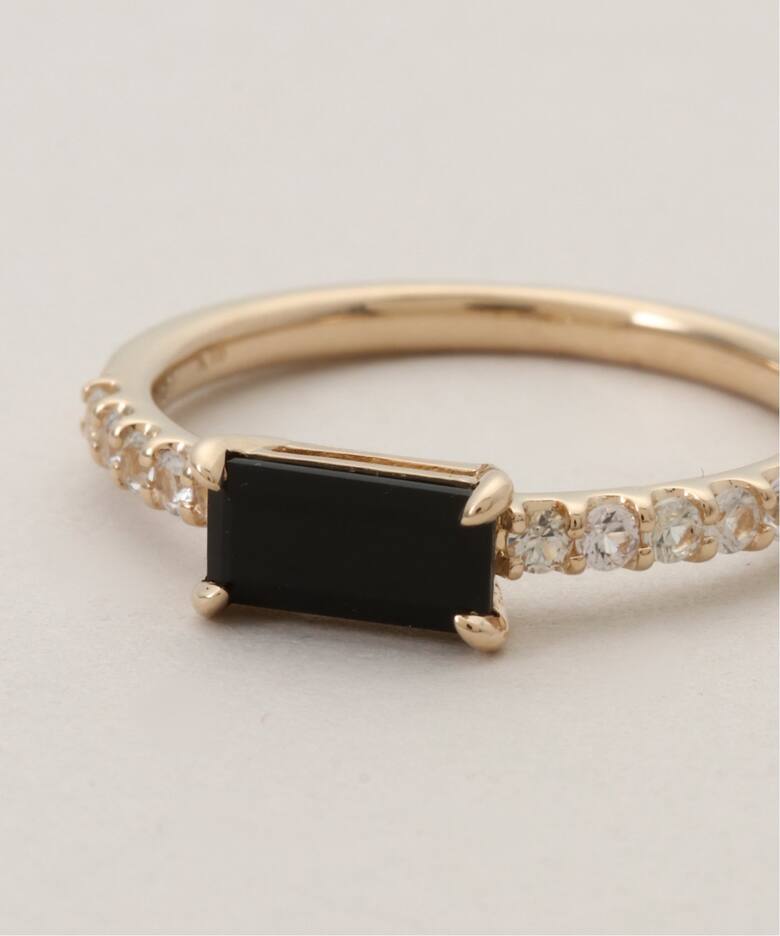 10K onyx×white sapphire bucket ring／11（リング）｜DECOUVERTE（デクーヴェルト）の通販 ...