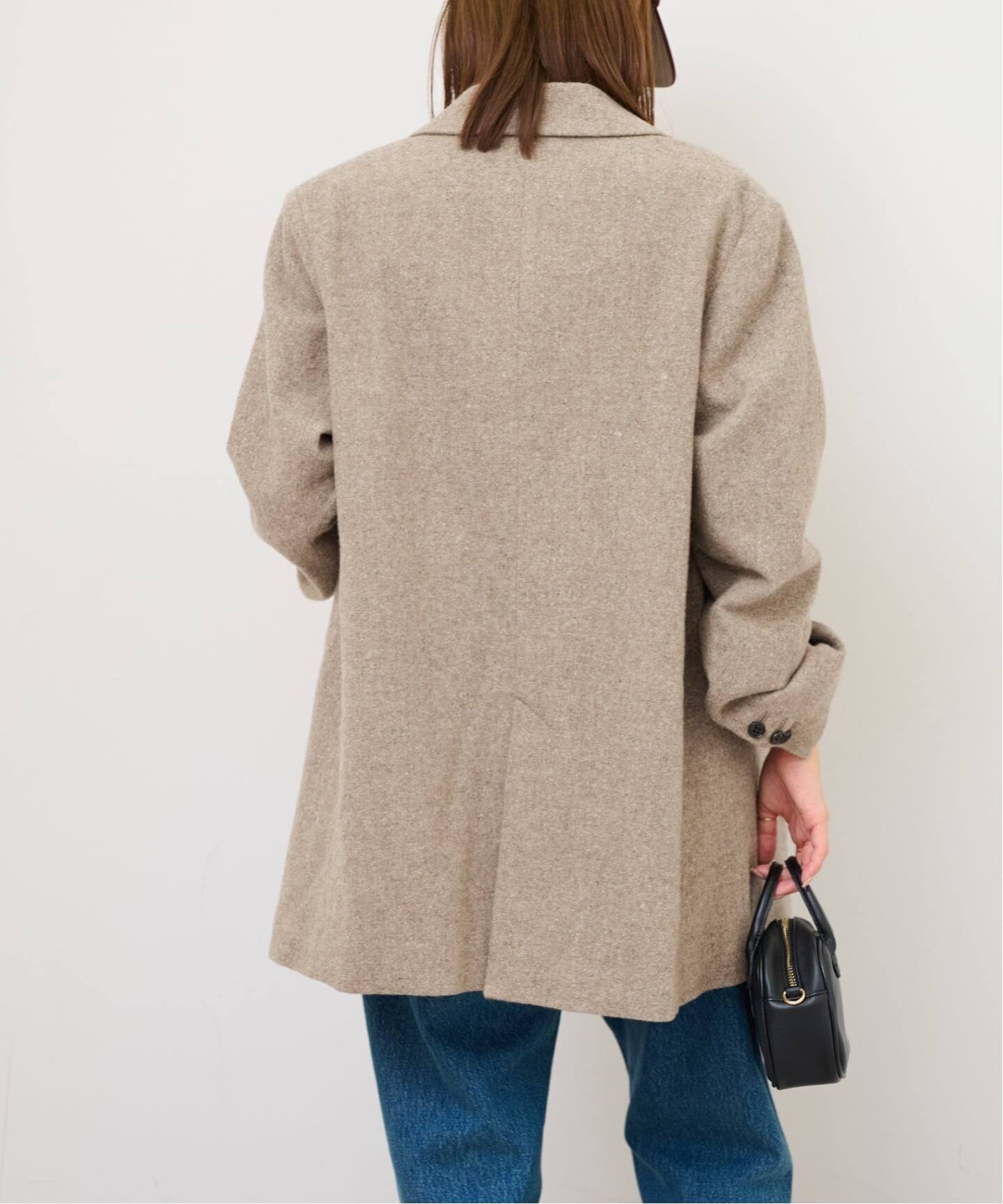 シルクネップツイードシングルジャケット（テーラードジャケット