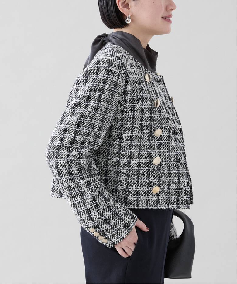 CINOH （チノ）Black Formal Tweed ジャケット BKJK-007（ノーカラージャケット）｜VERMEIL par ...