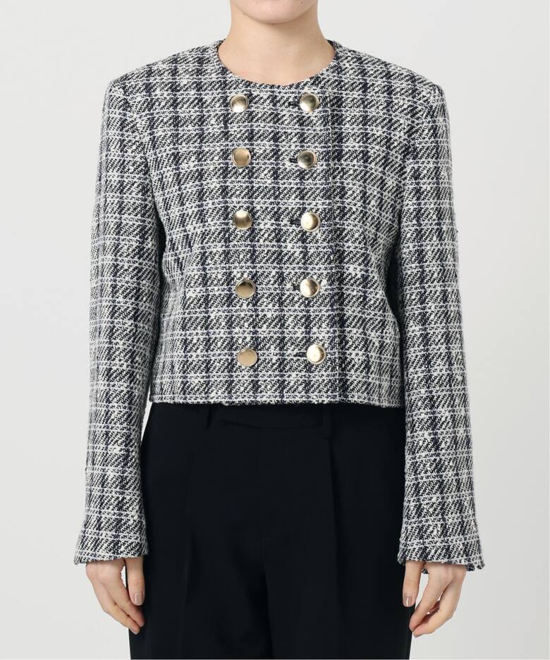 CINOH （チノ）Black Formal Tweed ジャケット BKJK-007（ノーカラージャケット）｜VERMEIL par ...