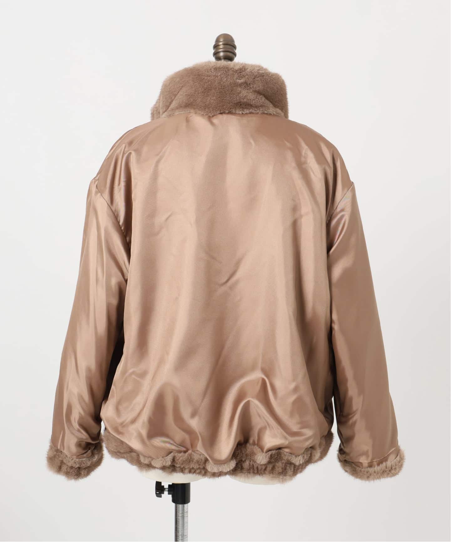 洗える】フェイクファージップコート（その他ブルゾン／アウター）｜La