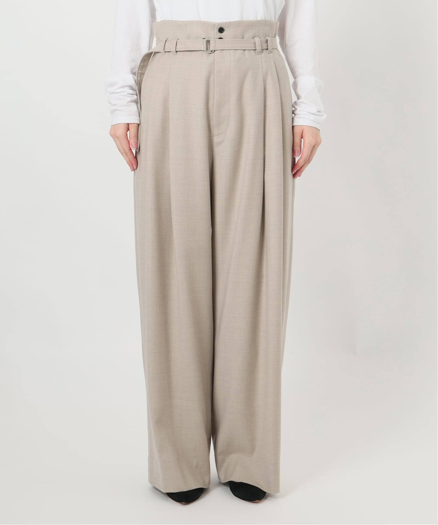 サキソニーベルテッドワイドパンツ（スラックス）｜Spick and Span