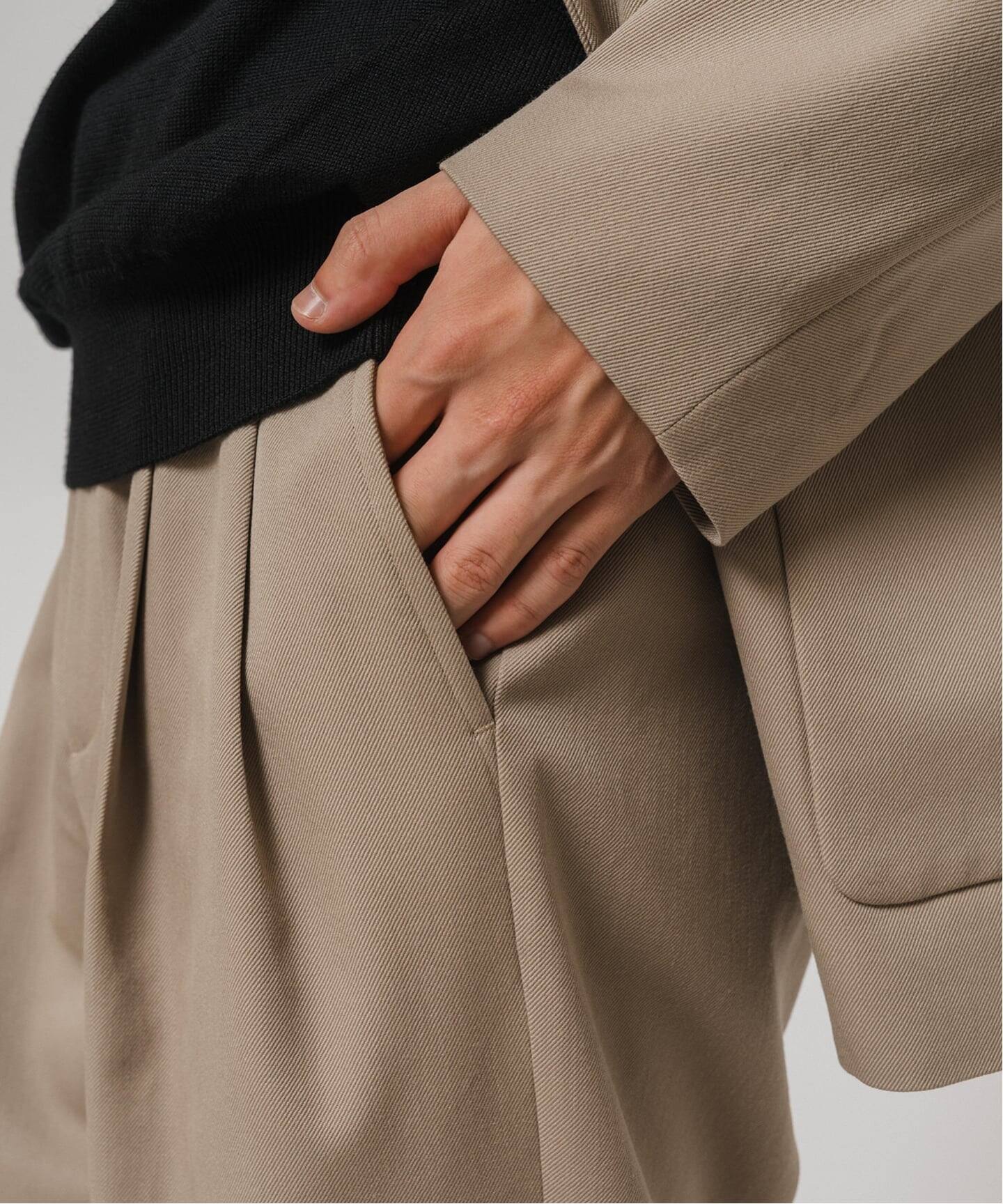 VISTO ギャバ 2プリーツ パンツ【セットアップ着用可】（スラックス