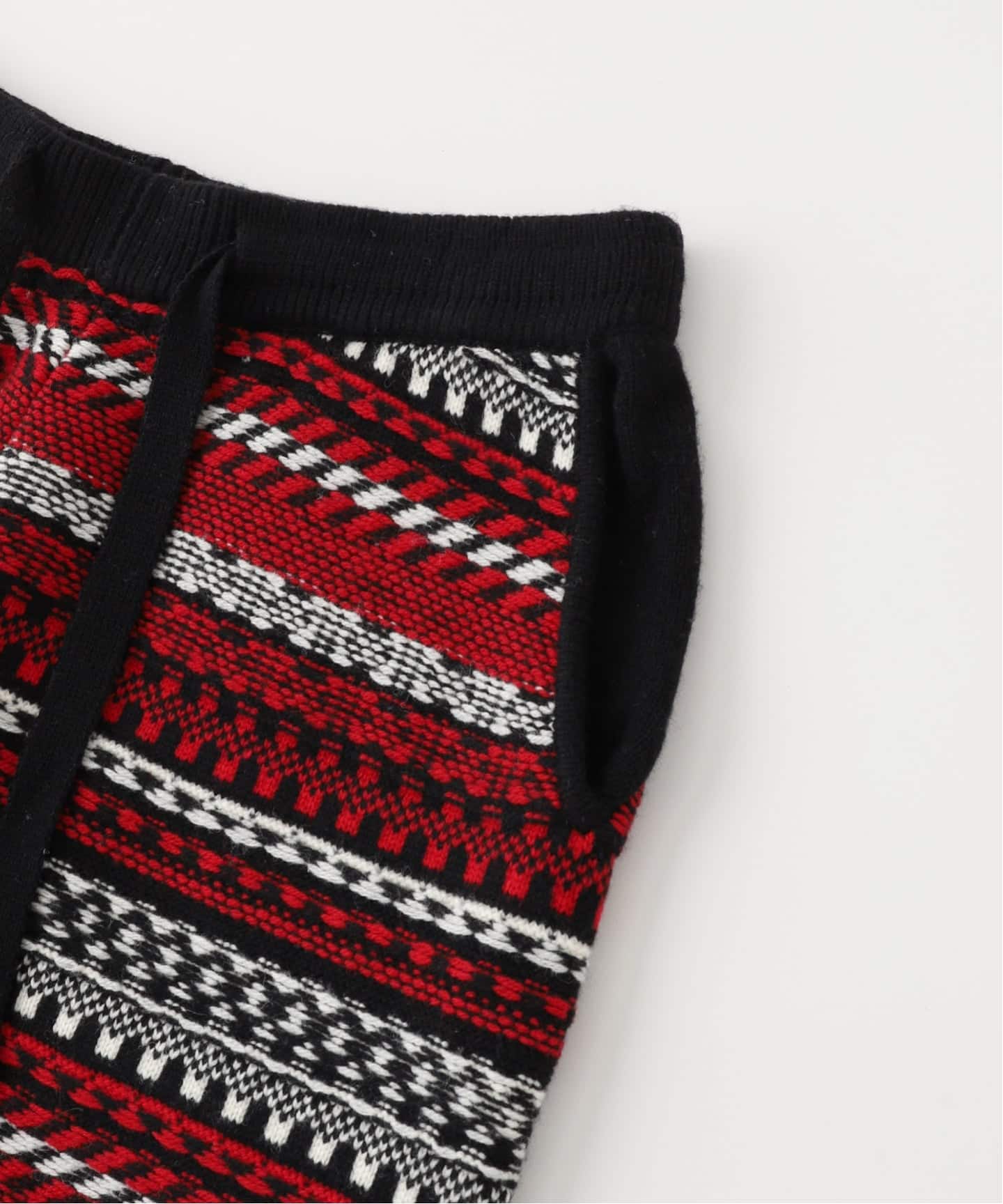 WM（ホワイトマウンテニアリング） FAIR ISLE ZIP KNIT PANTS