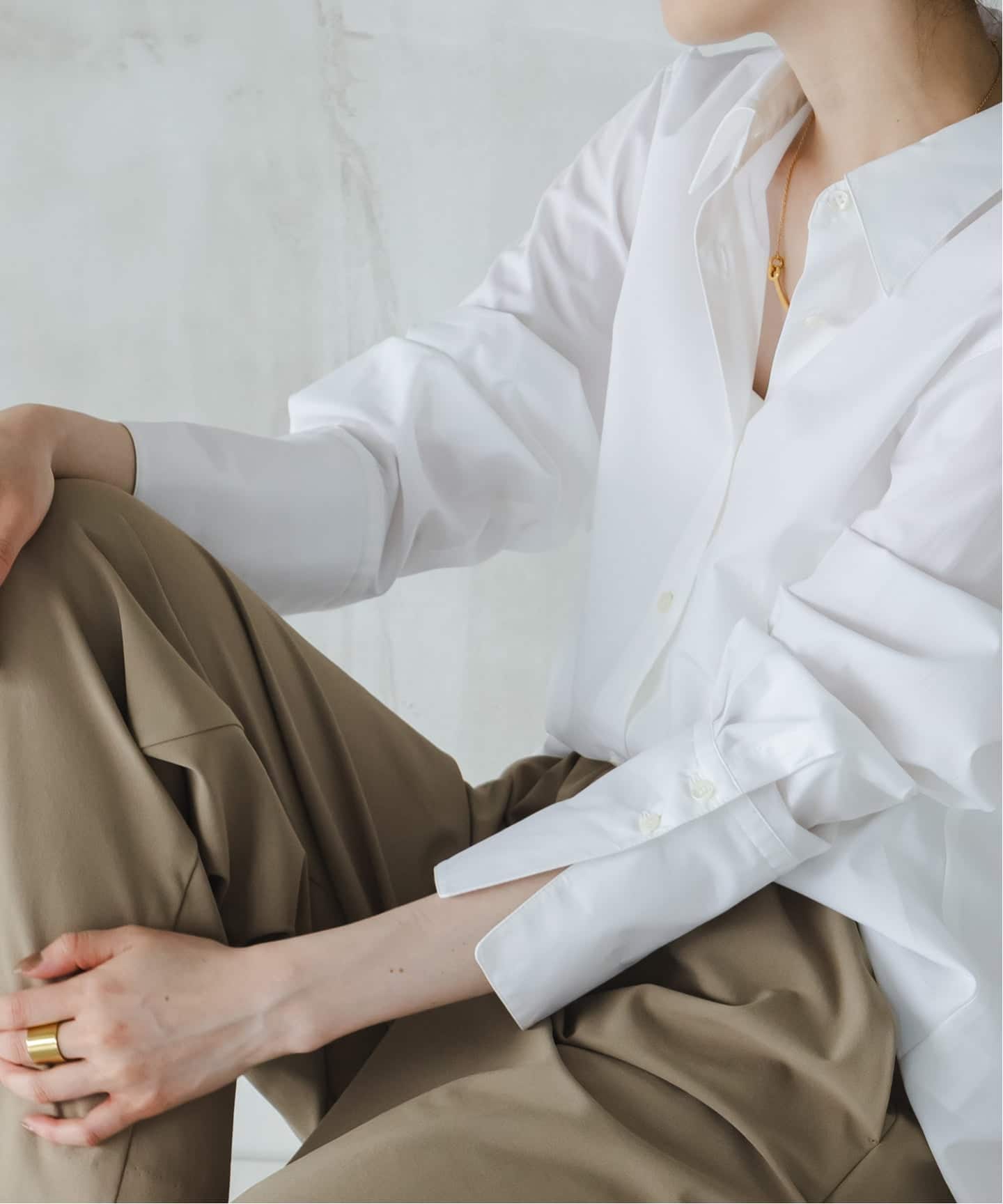 アンチクリースロングカフスシャツ（シャツ／ブラウス）｜NOBLE