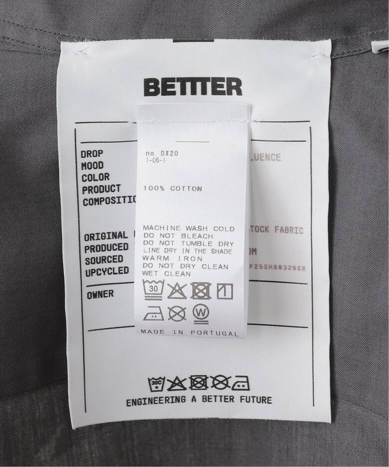 【BETTTER/ベター】 CASCADE SHIRT（シャツ／ブラウス）｜L'Appartement（アパルトモン）の通販｜BAYCREW ...