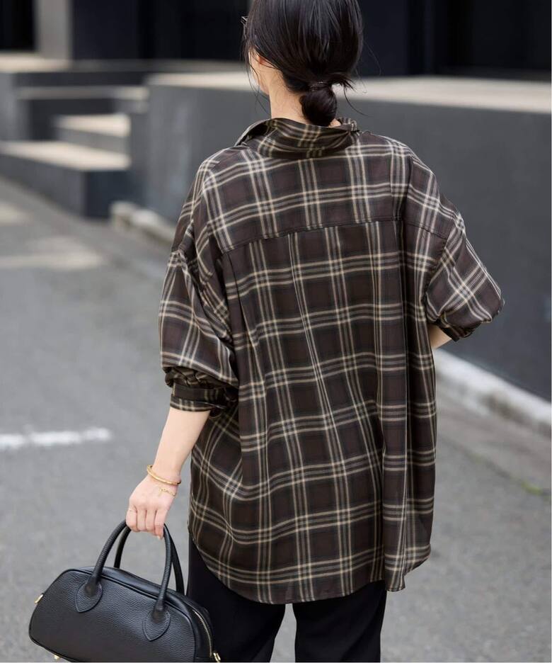 《WEB・一部店舗限定/追加2》ビエラチェックルーズシャツ（シャツ／ブラウス）｜SLOBE IENA（スローブ イエナ）の通販｜BAYCREW ...