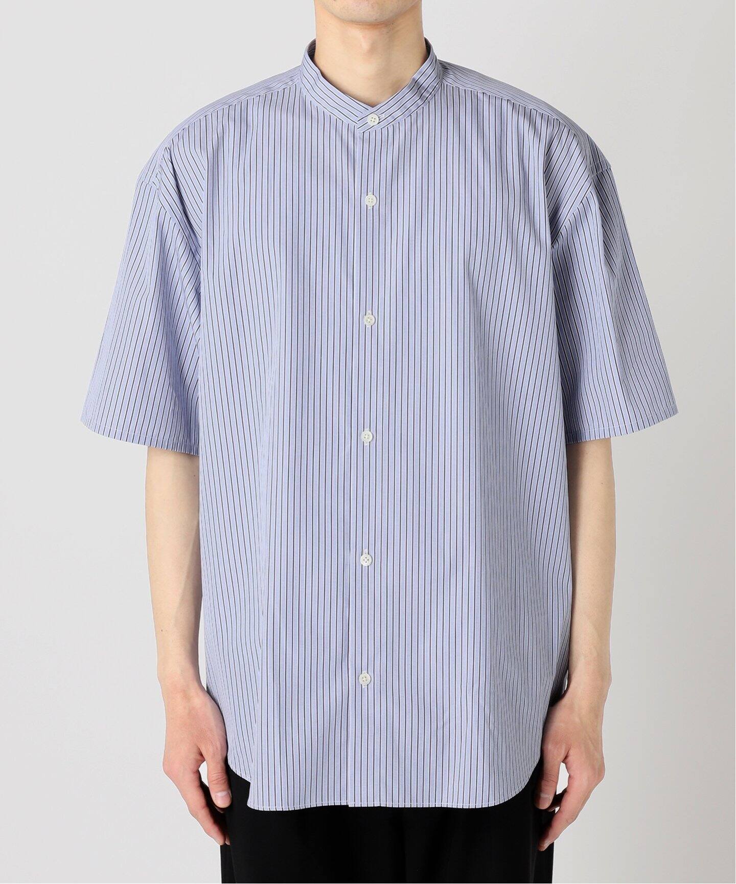 THOMAS MASON (トーマスメイソン) オーバーサイズ 半袖バンドカラーシャツ（シャツ／ブラウス）｜EDIFICE（エディフィス）の ...