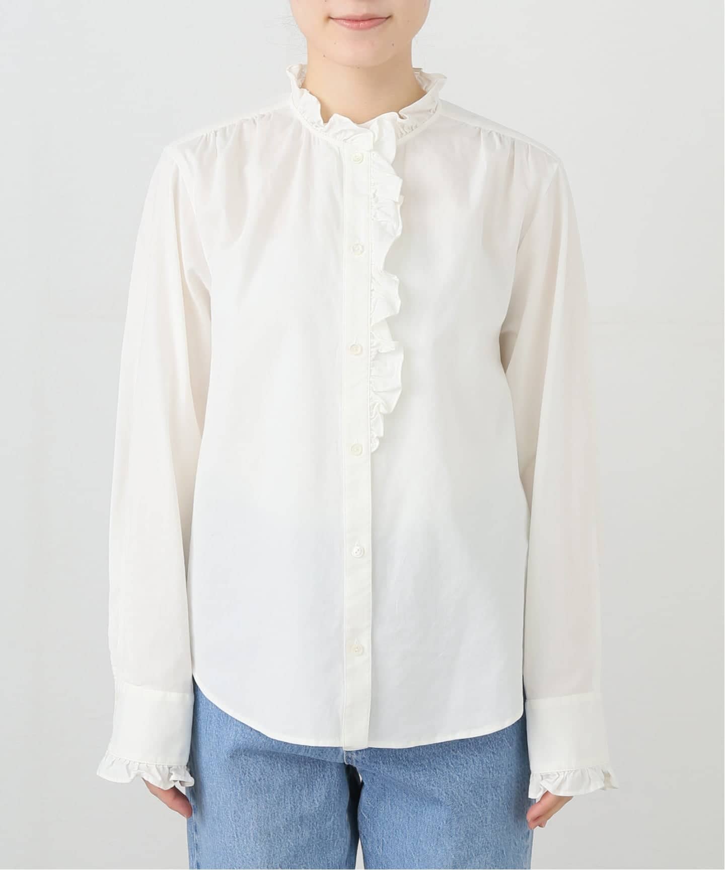 コットンラッフルフリルブラウス（シャツ／ブラウス）｜IENA（イエナ