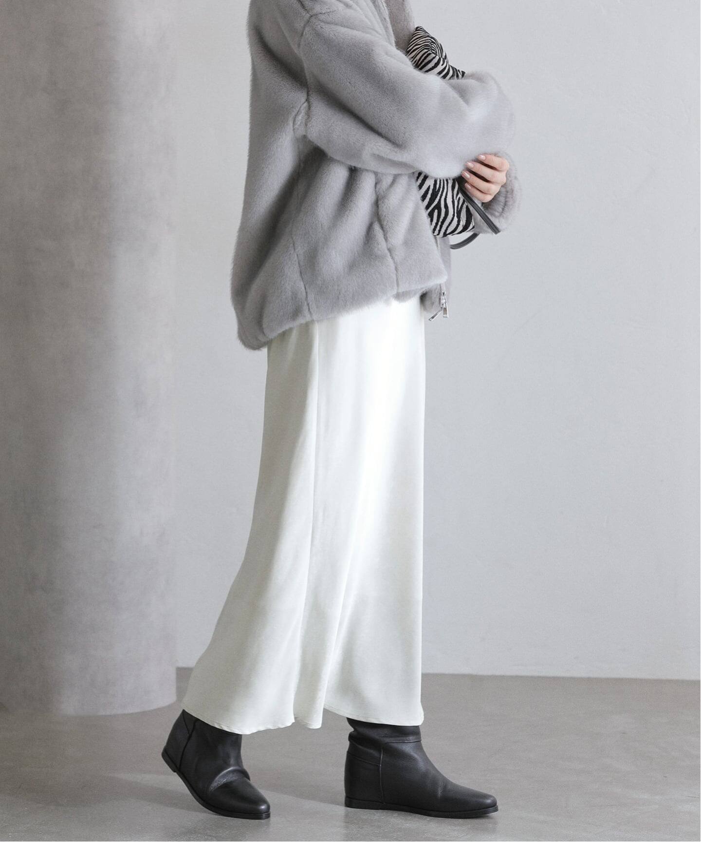 洗える】フィブリルサテンマーメイドスカート（ロング・マキシ丈