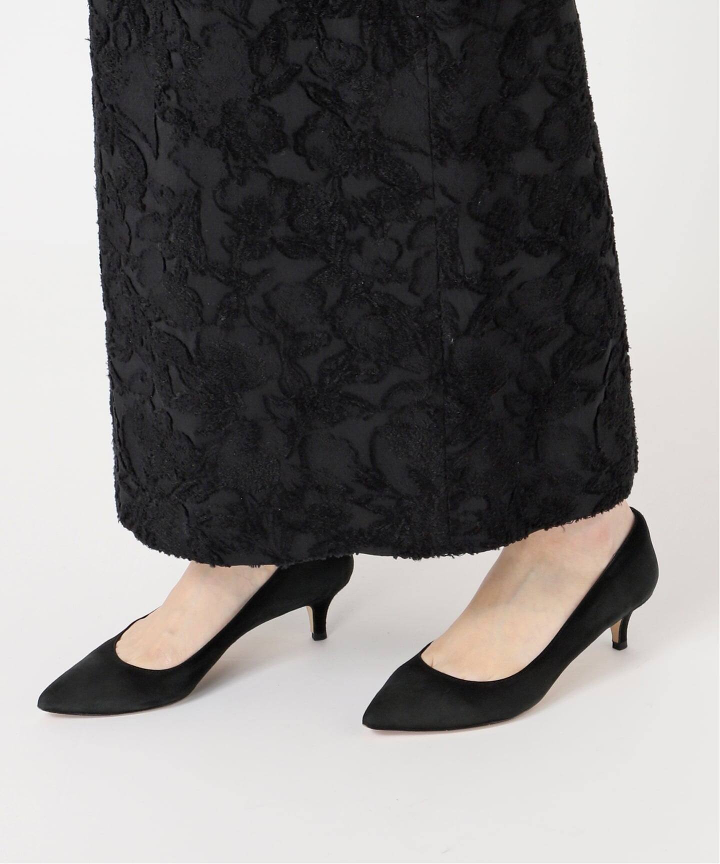 フラワージャガードストレートスカート（ロング・マキシ丈スカート