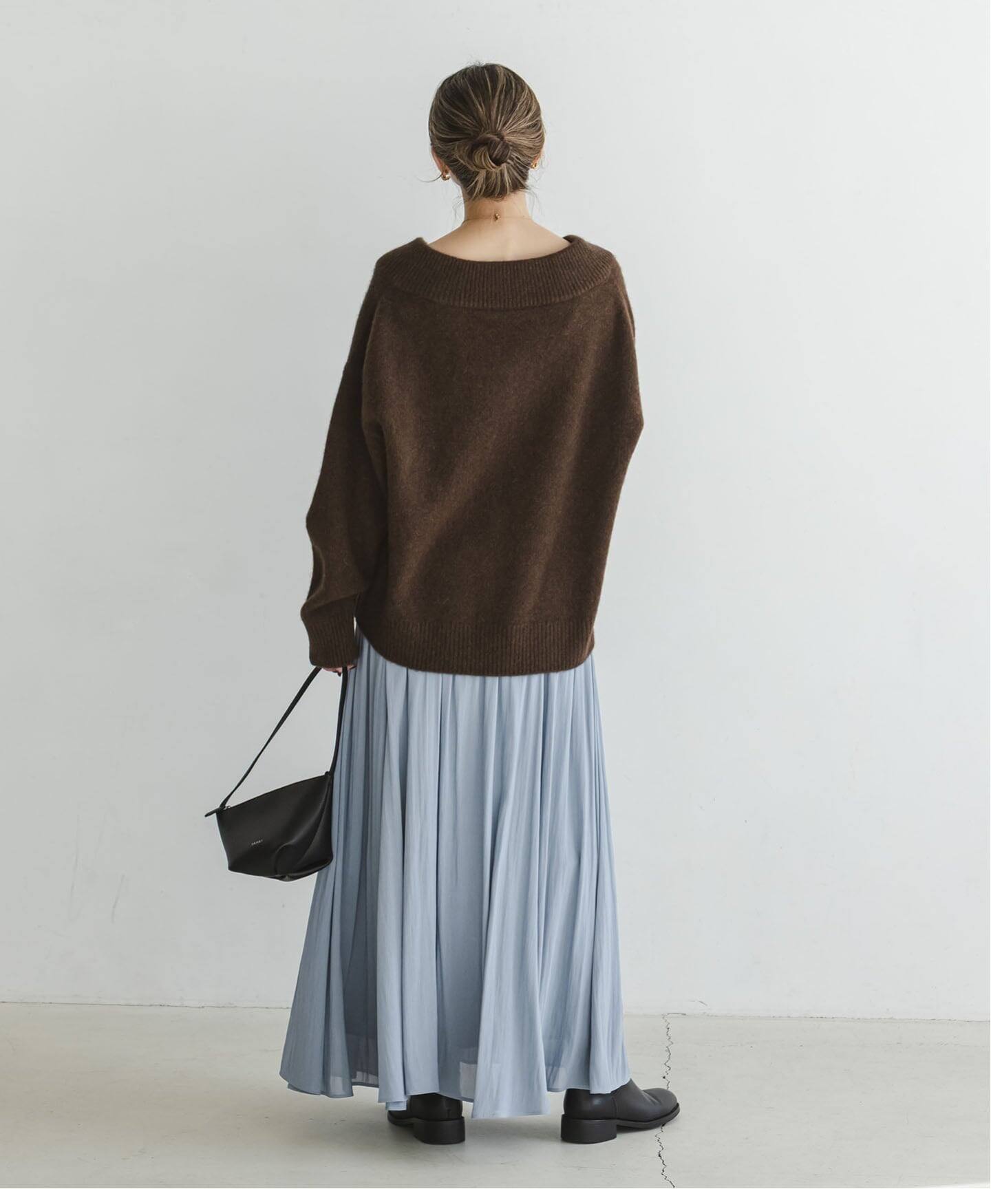 割線シフォンギャザースカート（ロング・マキシ丈スカート）｜NOBLE