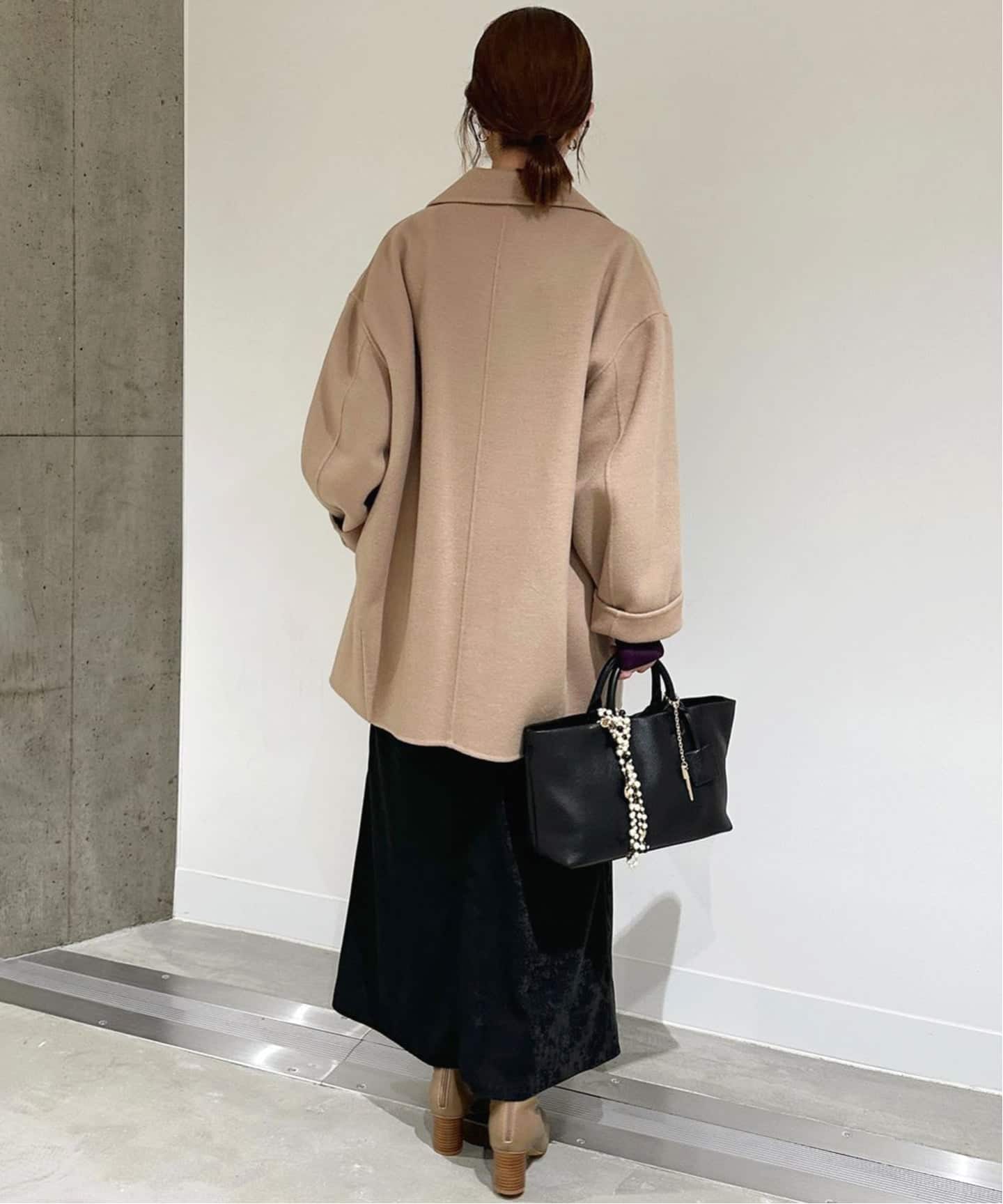 スエードライクセミフレアスカート（ロング・マキシ丈スカート