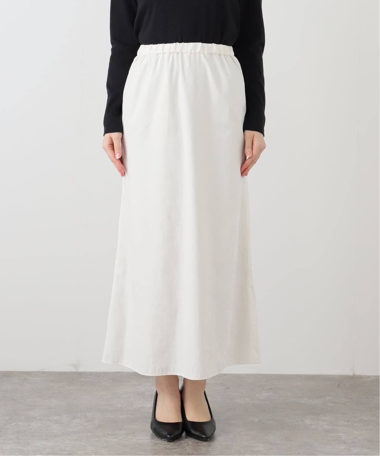 スエードライクセミフレアスカート（ロング・マキシ丈スカート