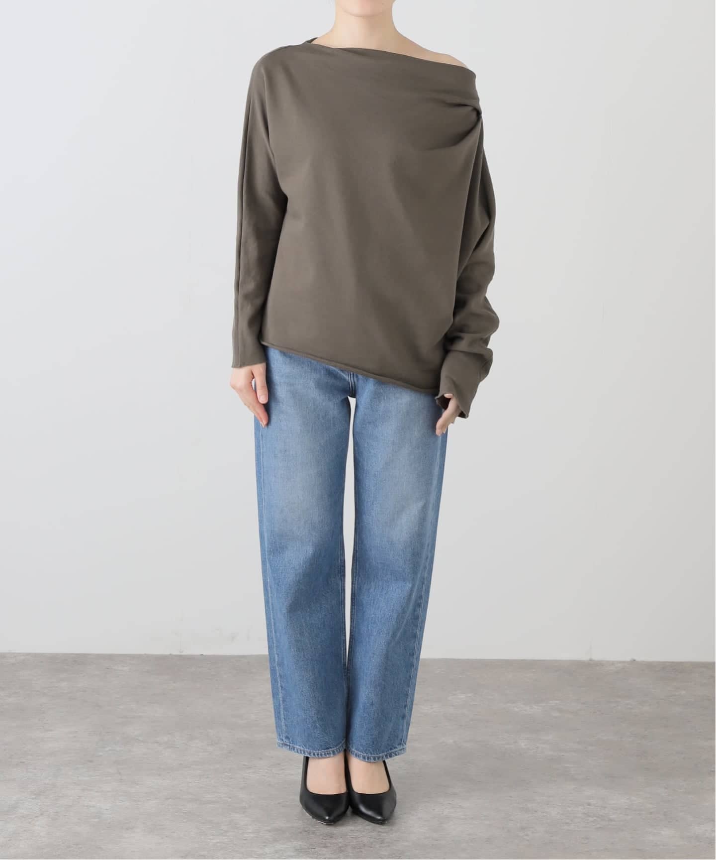 ラ トータリテ（La TOTALITE）/【洗える】GREYCHORD/グレーコード ミニウラケオフショルトップス 洗える】GREYCHORD/グレーコード ミニウラケオフショルトップス（T