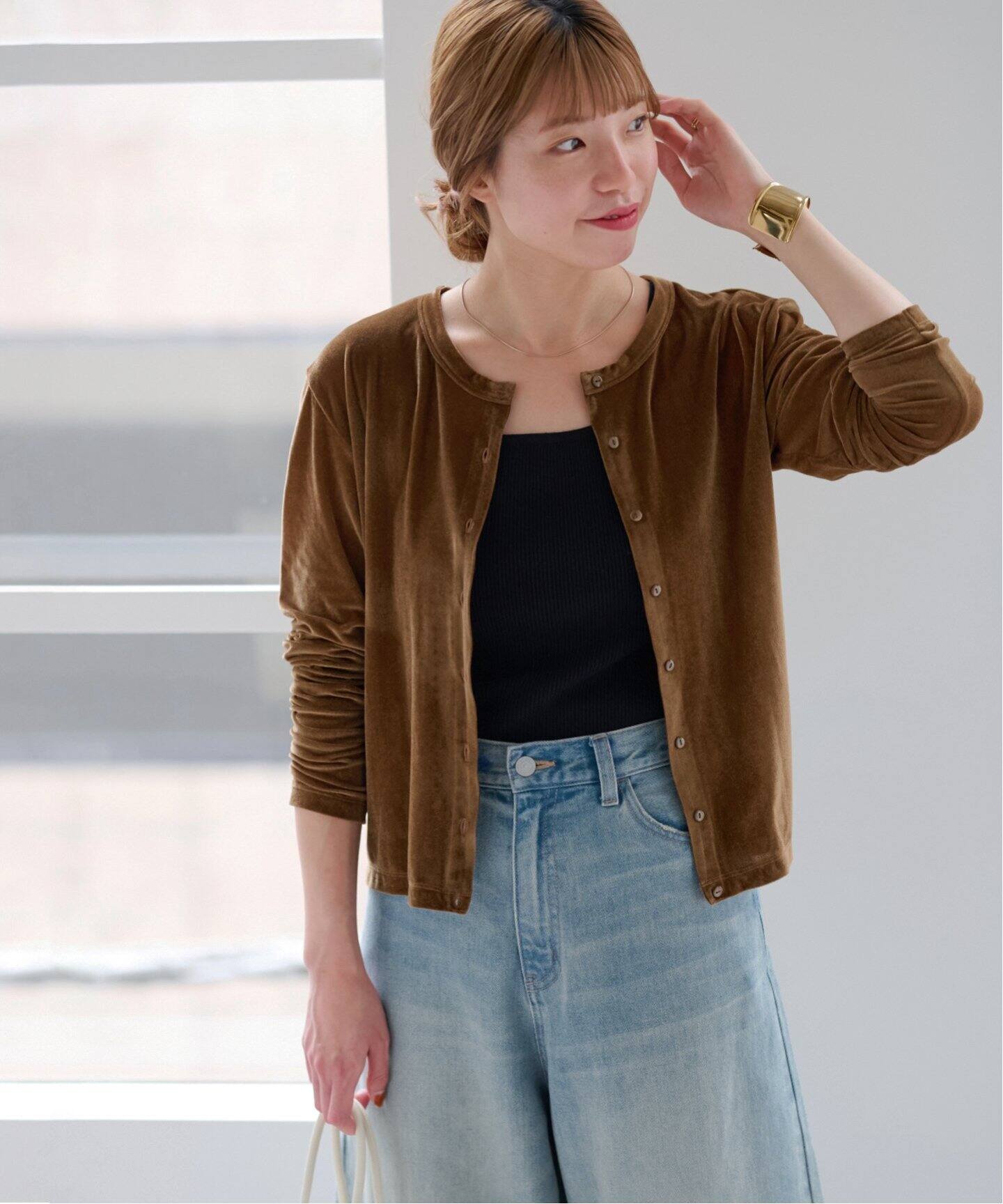 [25AW新作]シアーベロアクルーネックカーディガン（カーディガン）｜JOURNAL STANDARD relume（ジャーナルスタンダード レリューム）の通販｜BAYCREW’S STORE