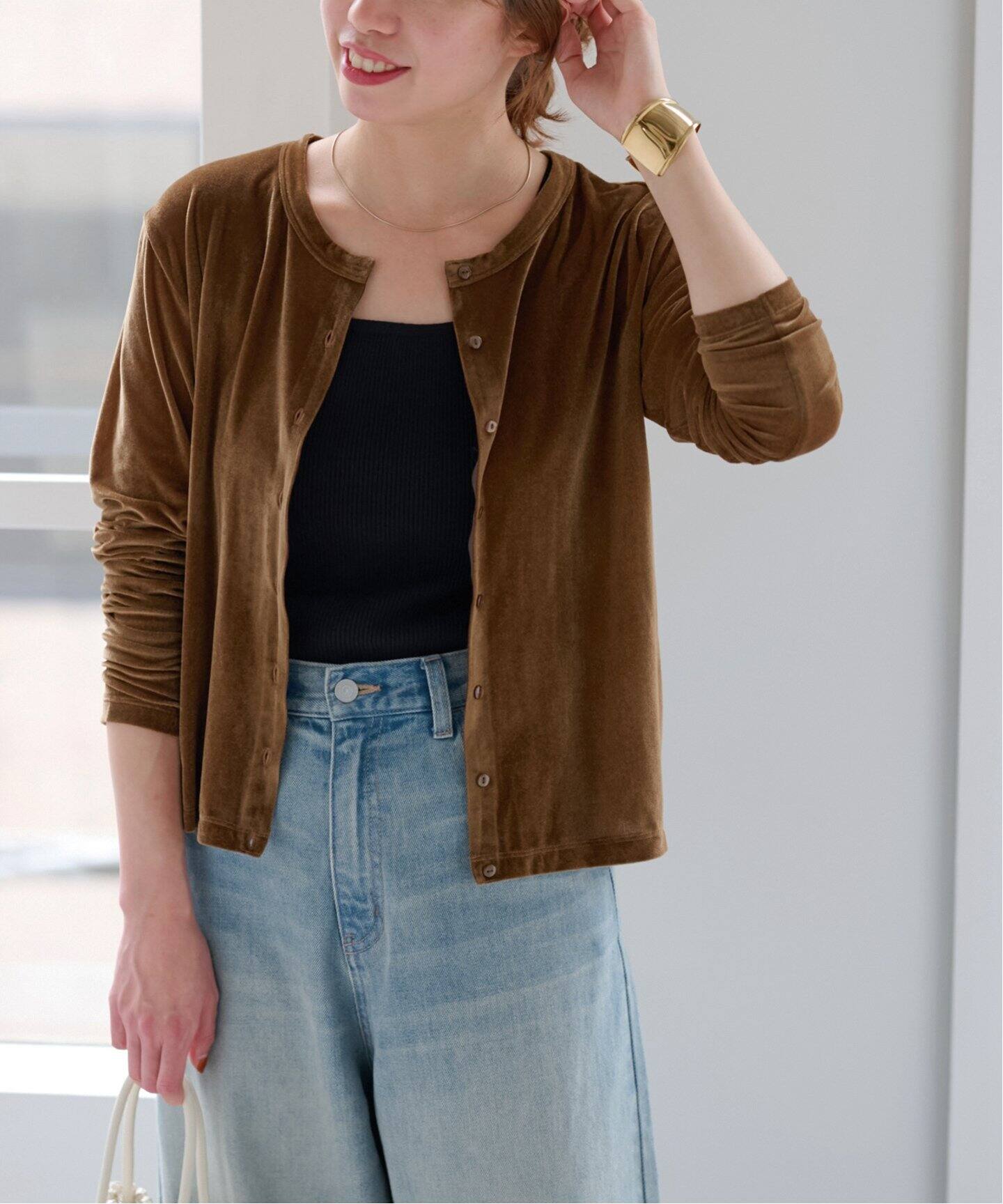 [25AW新作]シアーベロアクルーネックカーディガン（カーディガン）｜JOURNAL STANDARD relume（ジャーナルスタンダード レリューム）の通販｜BAYCREW’S STORE