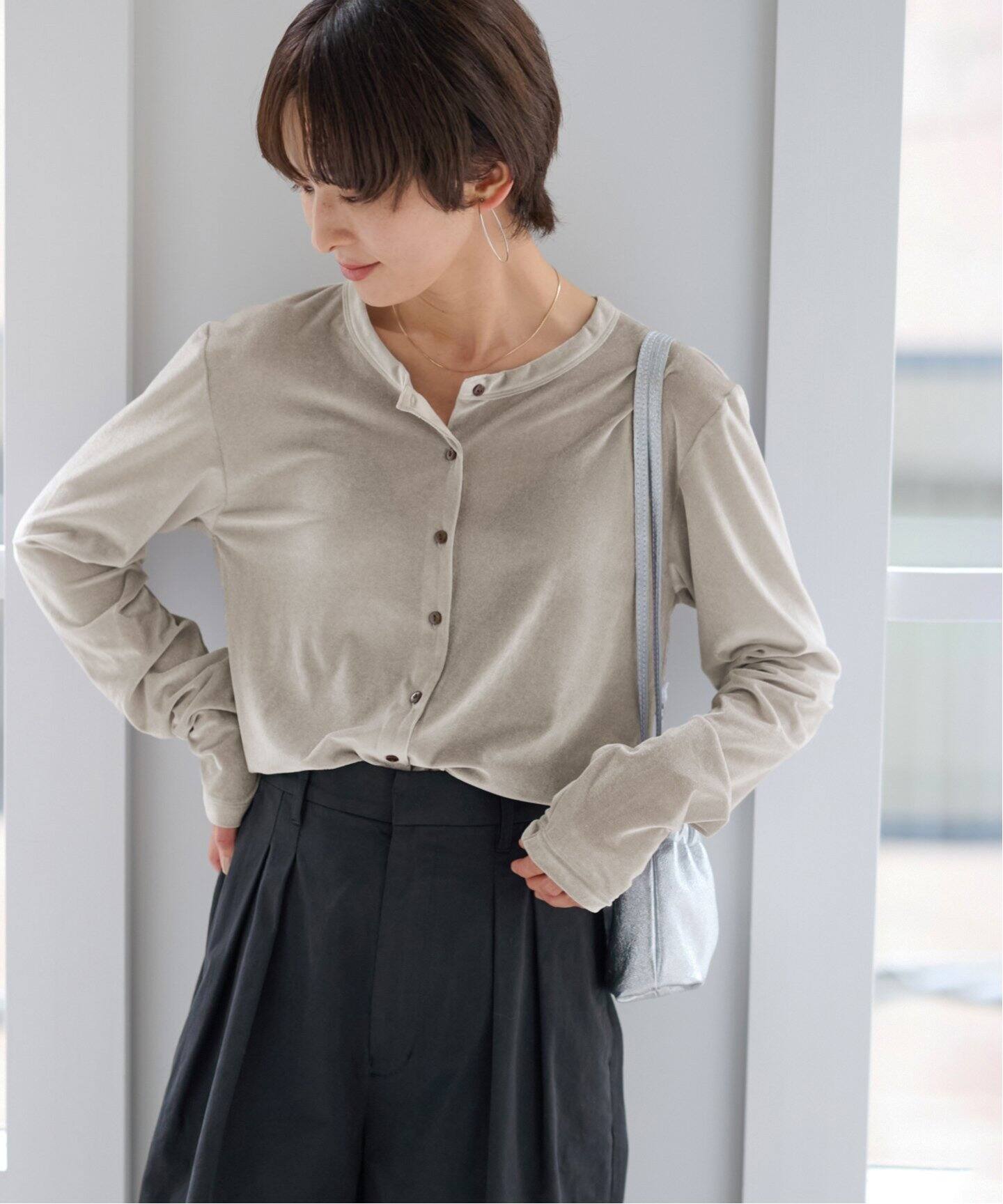 [25AW新作]シアーベロアクルーネックカーディガン（カーディガン）｜JOURNAL STANDARD relume（ジャーナルスタンダード レリューム）の通販｜BAYCREW’S STORE