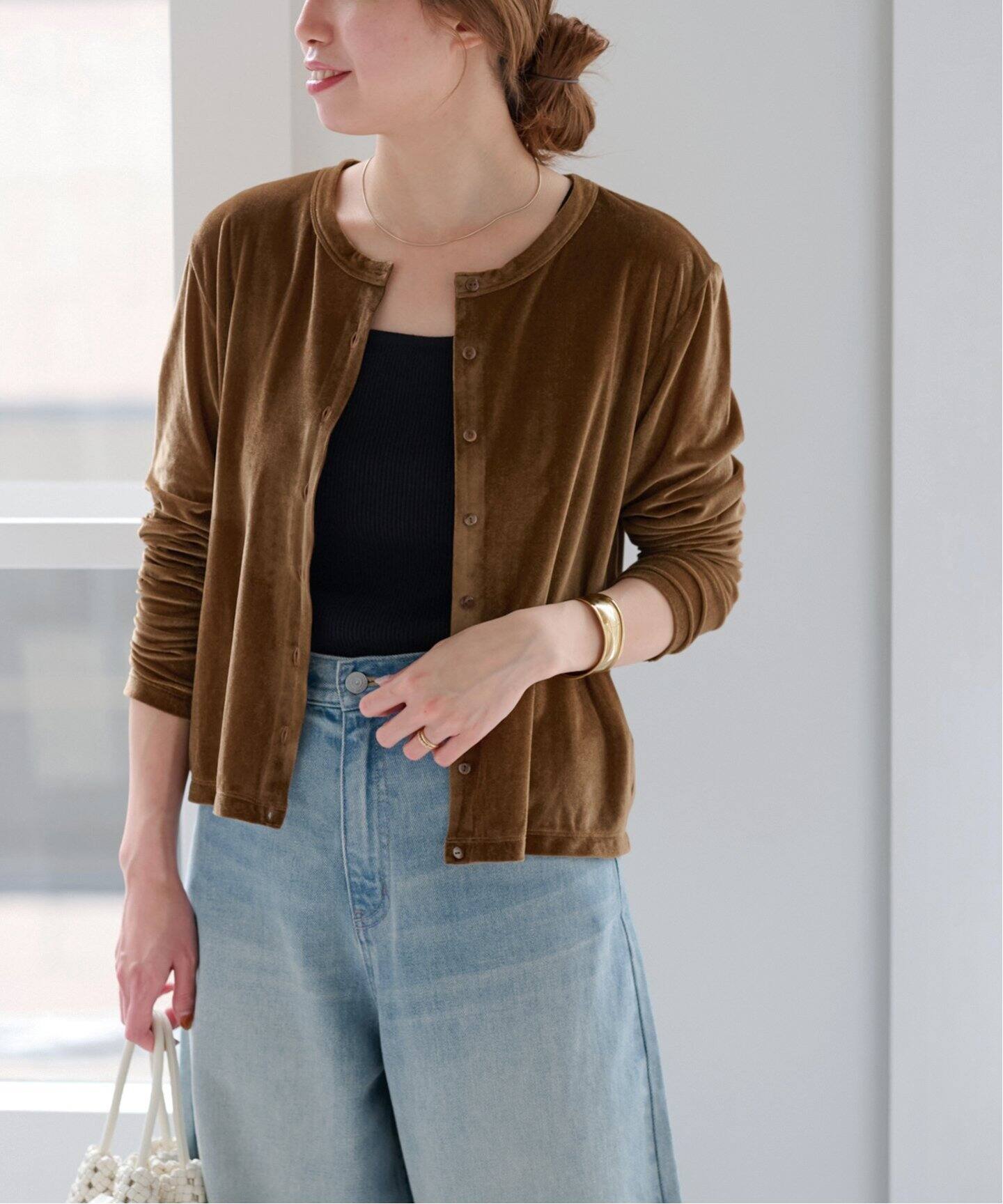 [25AW新作]シアーベロアクルーネックカーディガン（カーディガン）｜JOURNAL STANDARD relume（ジャーナルスタンダード レリューム）の通販｜BAYCREW’S STORE