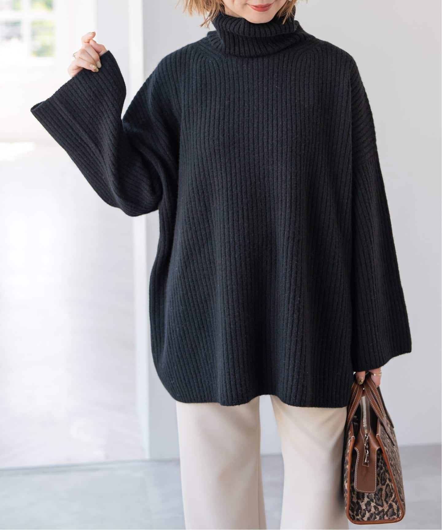 スピック＆スパン（Spick and Span）/ラムウールチュニックタートルニット ラムウールチュニックタートルニット（ニット／セーター）｜Spick and