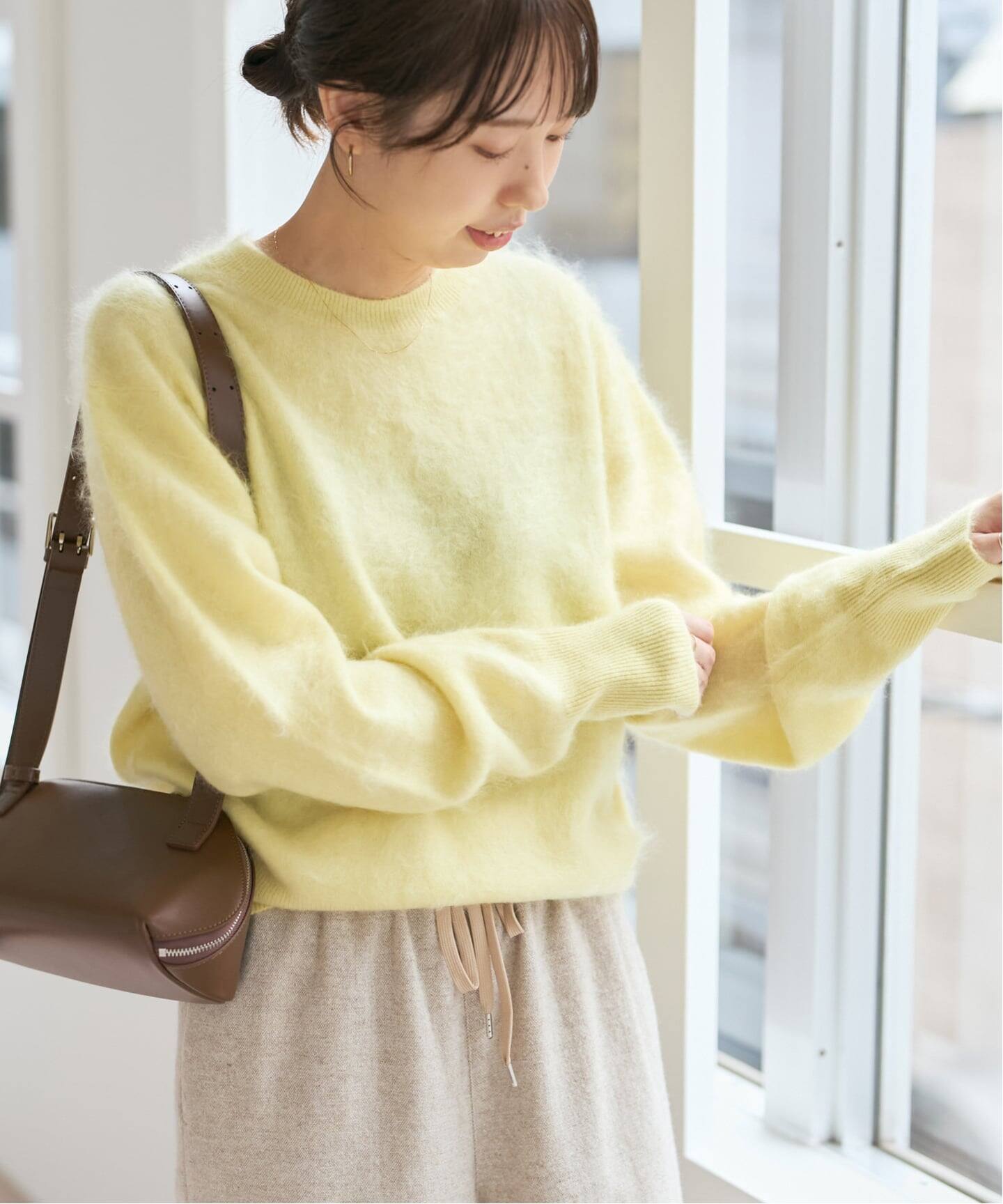 ファーカシミヤクルーネックプルオーバー（ニット／セーター）｜Spick