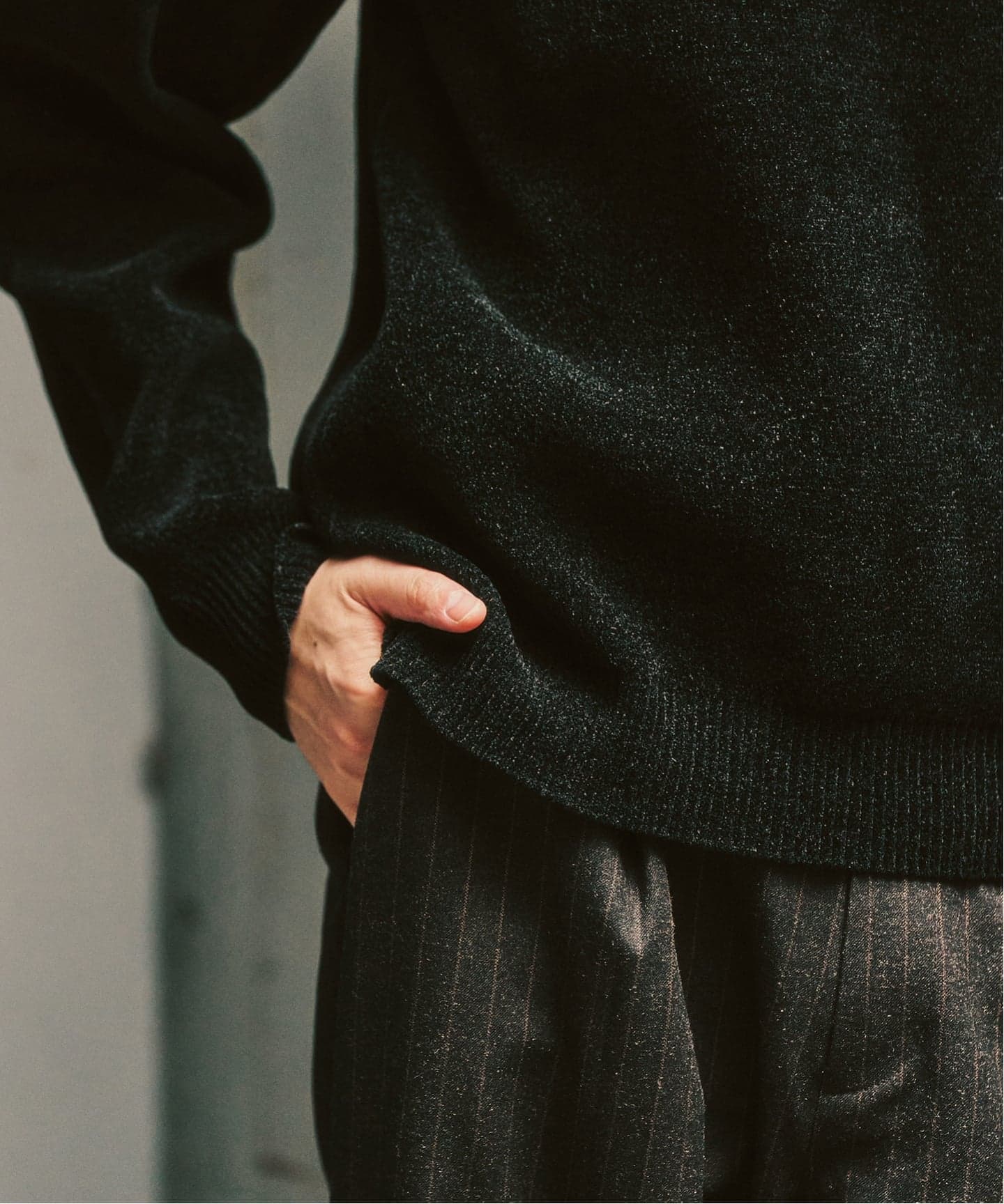 追加 モールニット カラーリブ プルオーバー（ニット／セーター）｜417