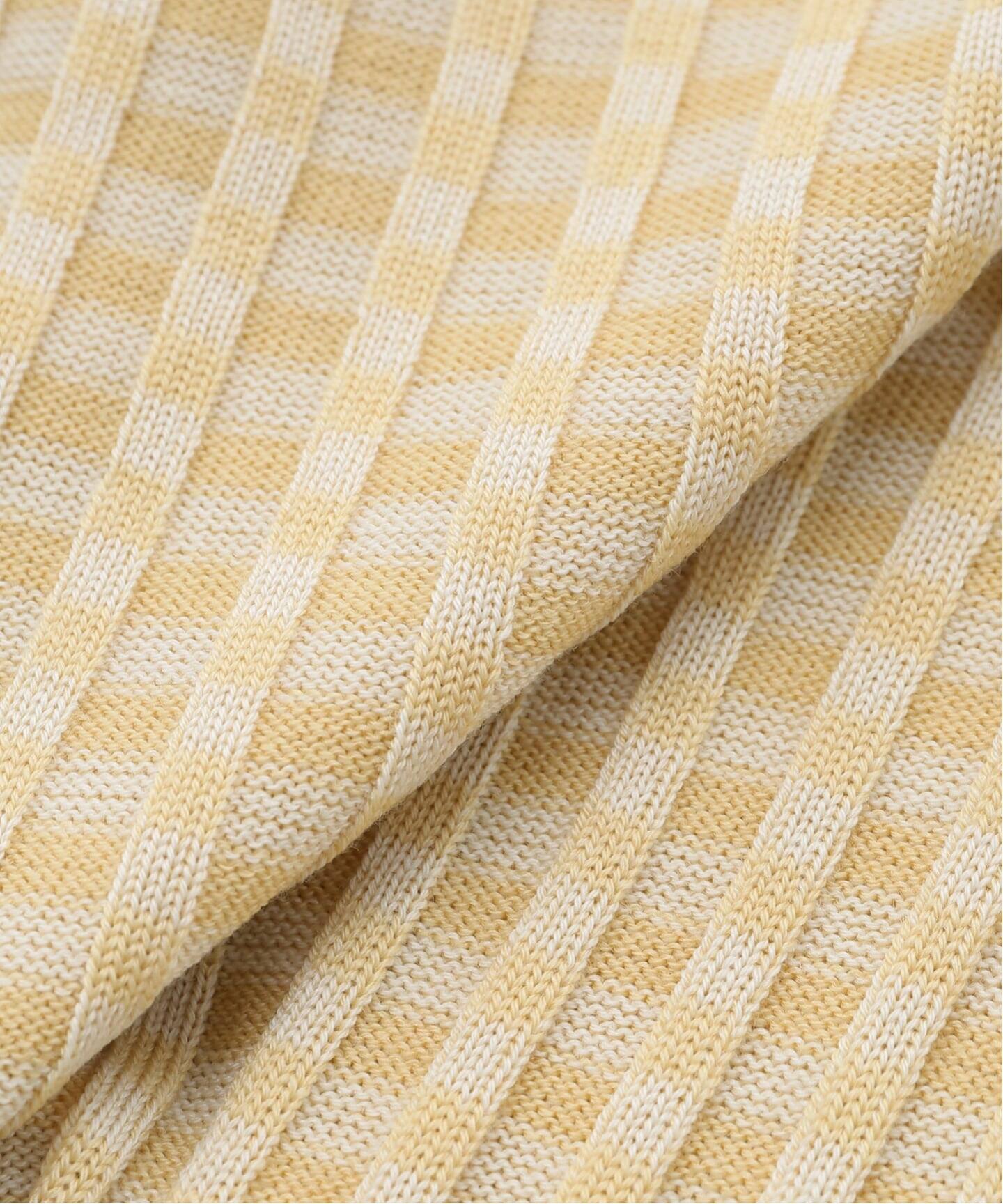 ANNUAL/アニュアル】 Chekered rib Turtle PO（ニット／セーター