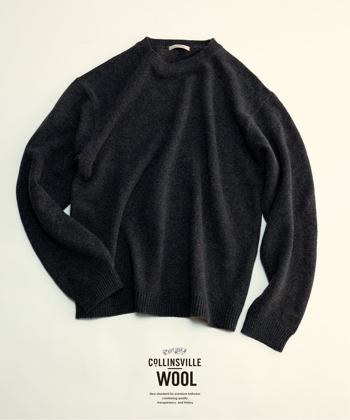COLLINS VILLE WOOL / コリンズ ビル ウール クルーネック ニット