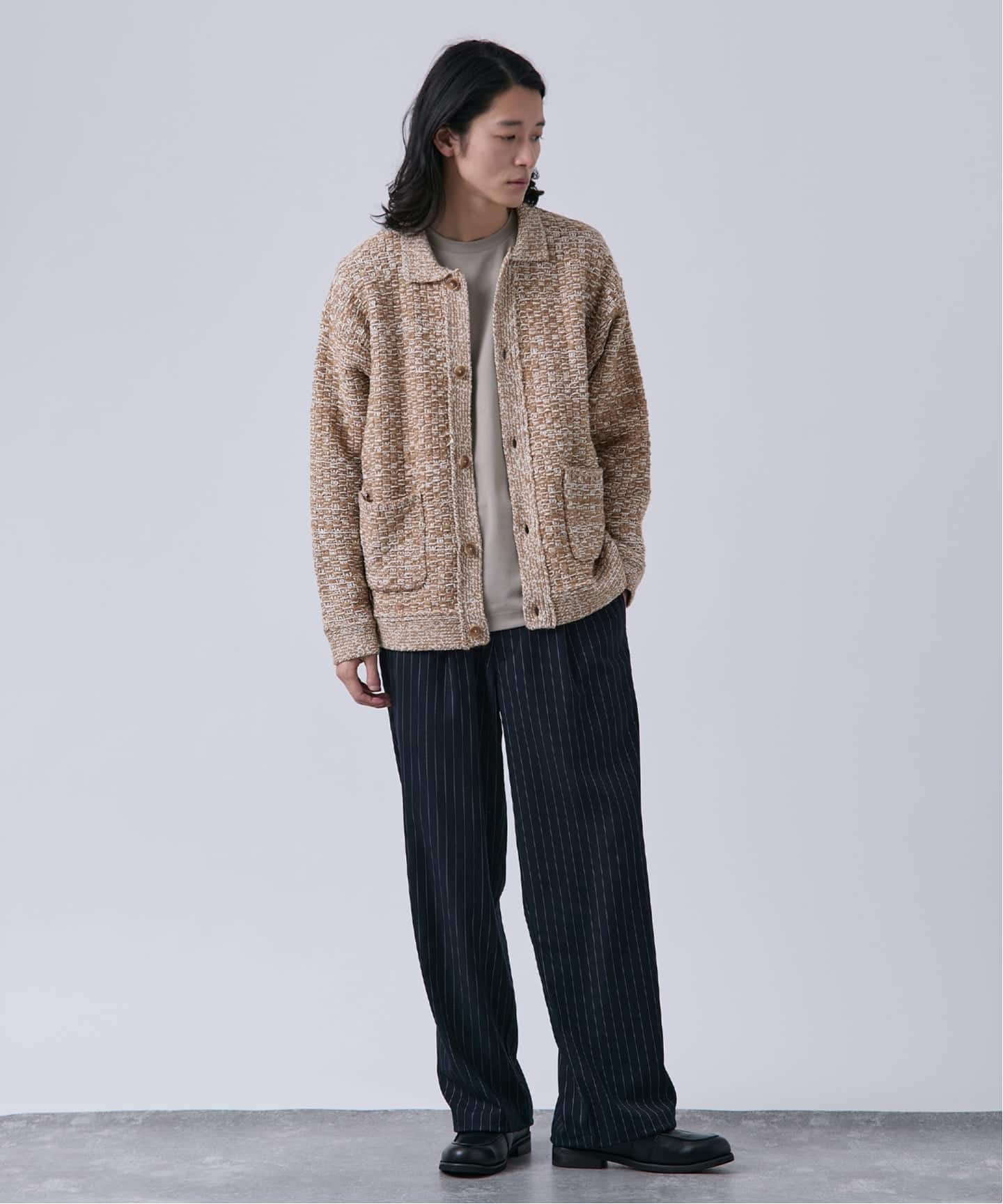 ツイードモール ヘビーカーディガン（ニット／セーター）｜B.C STOCK