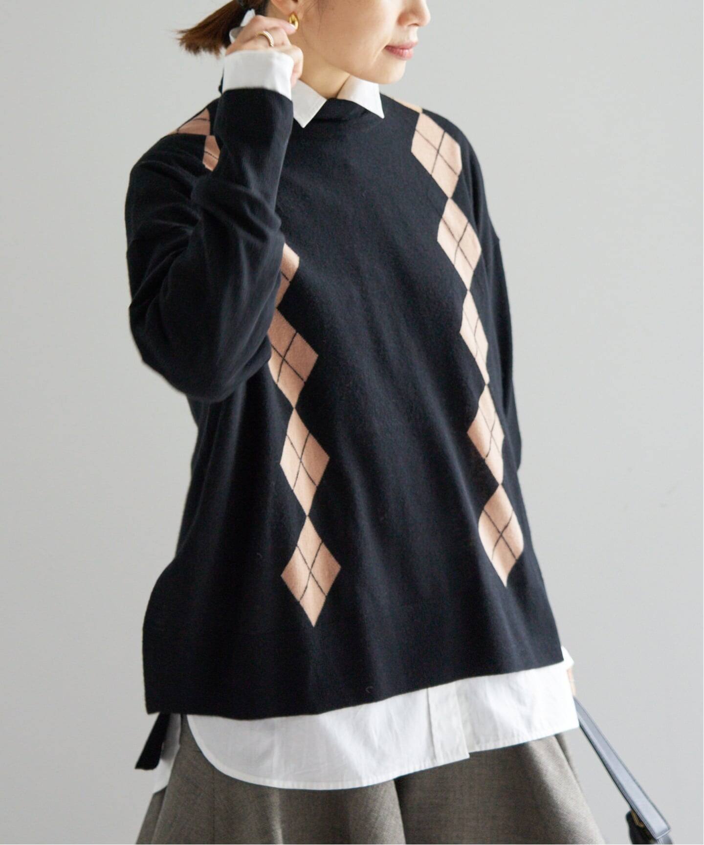 ライトウールアーガイルニット（ニット／セーター）｜IENA（イエナ）の